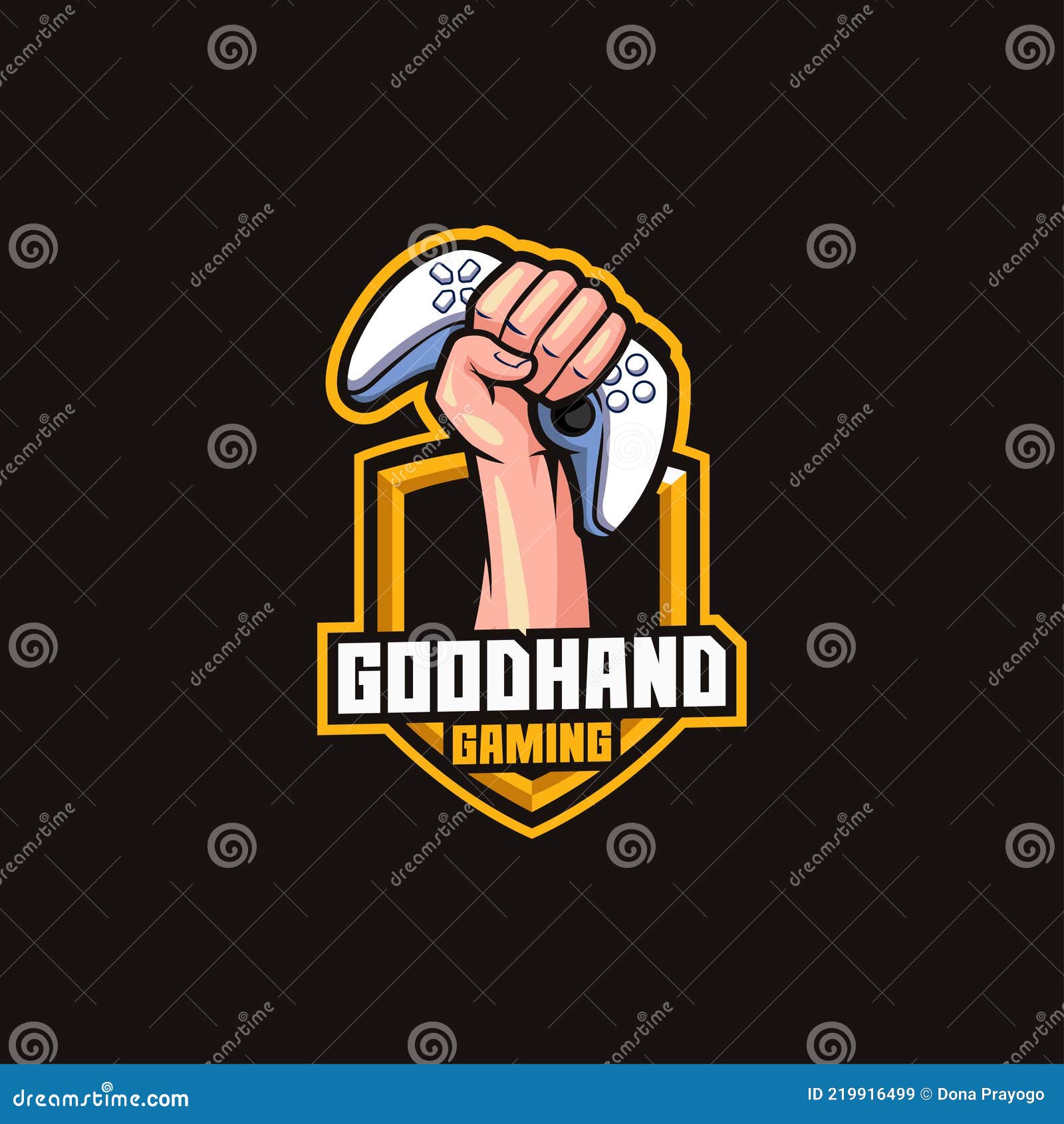 Hand Gaming Controller Joystick Fun Game Stock Vector - Illustration of ...