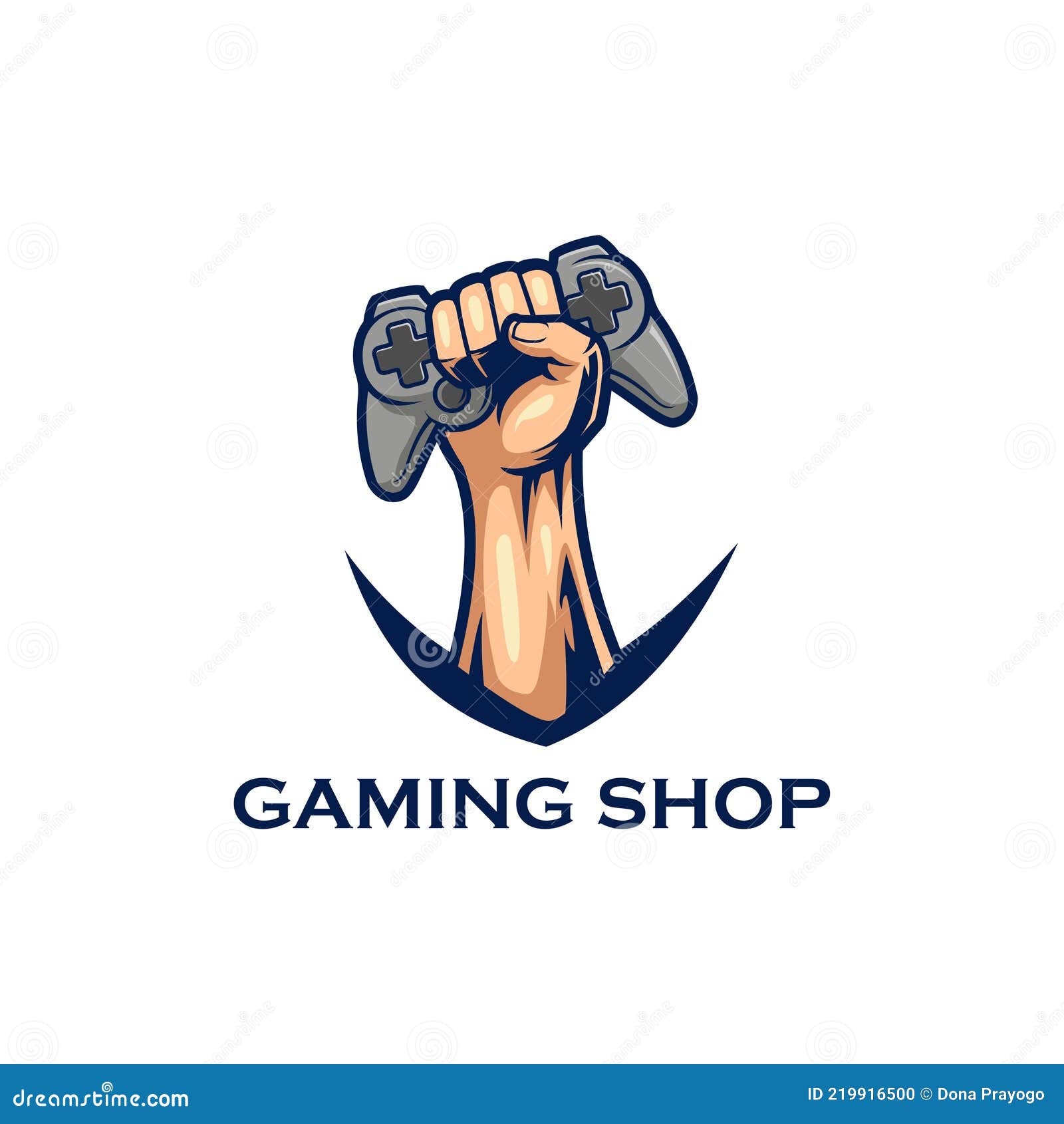 Hand Gaming Controller Joystick Fun Game Stock Vector - Illustration of ...