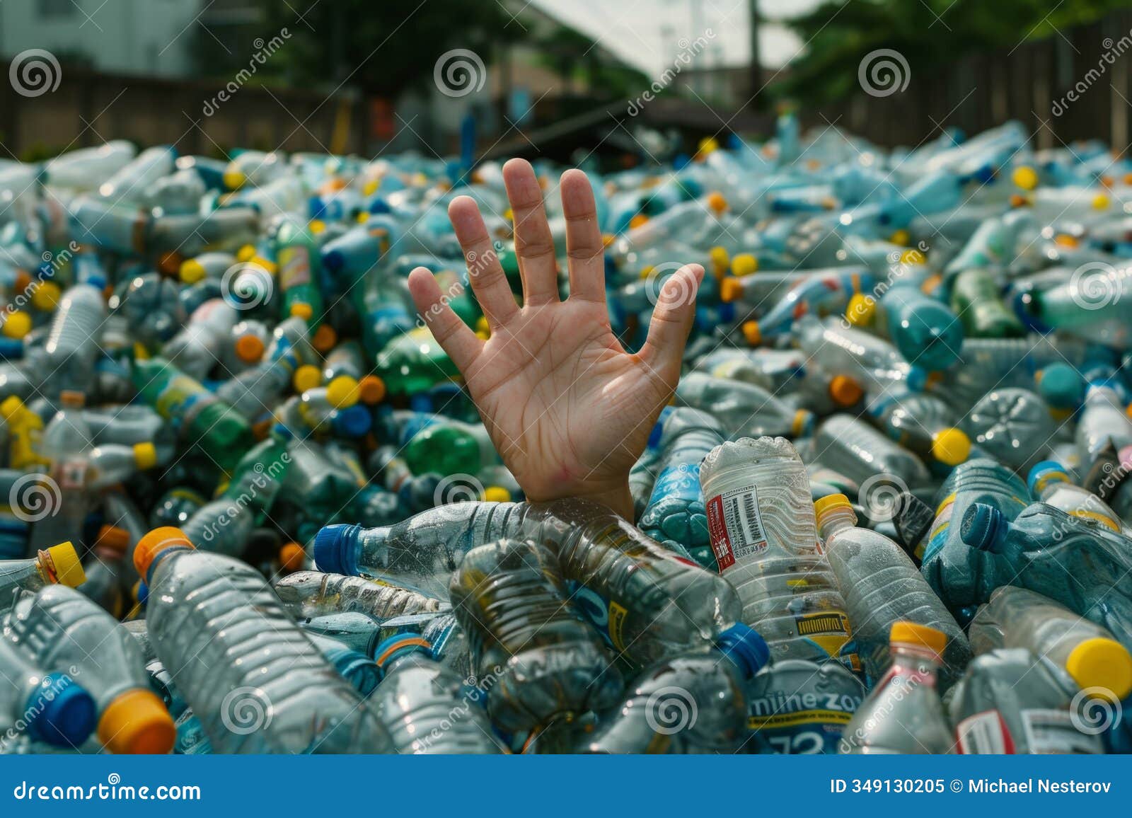 Hand in Garbage, Concept of Environmental Pollution, Recycling and ...