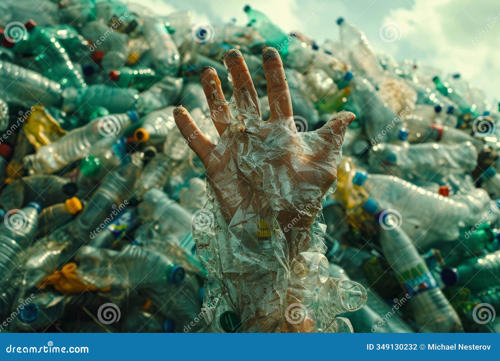 Hand in Garbage, Concept of Environmental Pollution, Recycling and ...