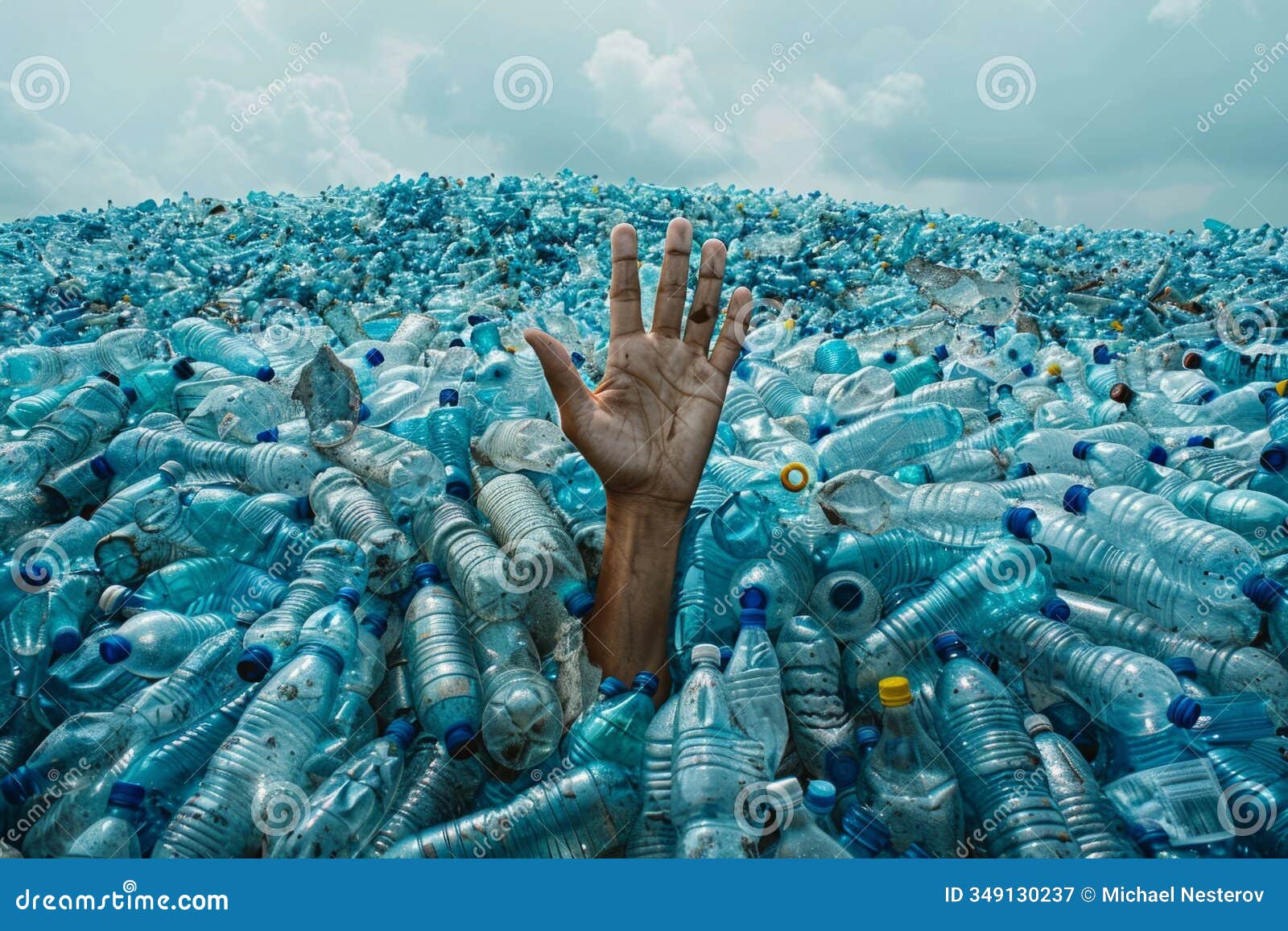 Hand in Garbage, Concept of Environmental Pollution, Recycling and ...