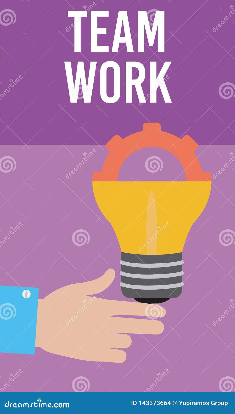Teamwork and support stock vector. Illustration of success - 143373664