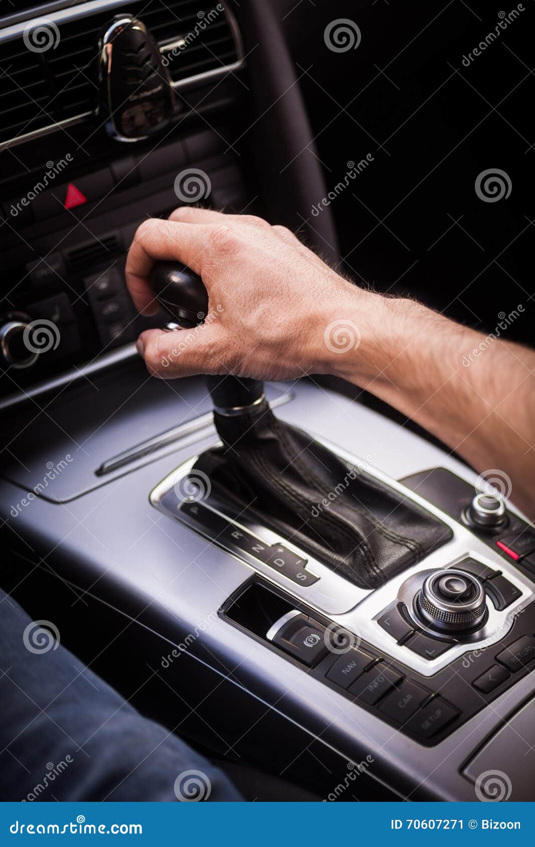 Hand on gear stick stock image. Image of chrome, auto - 70607271