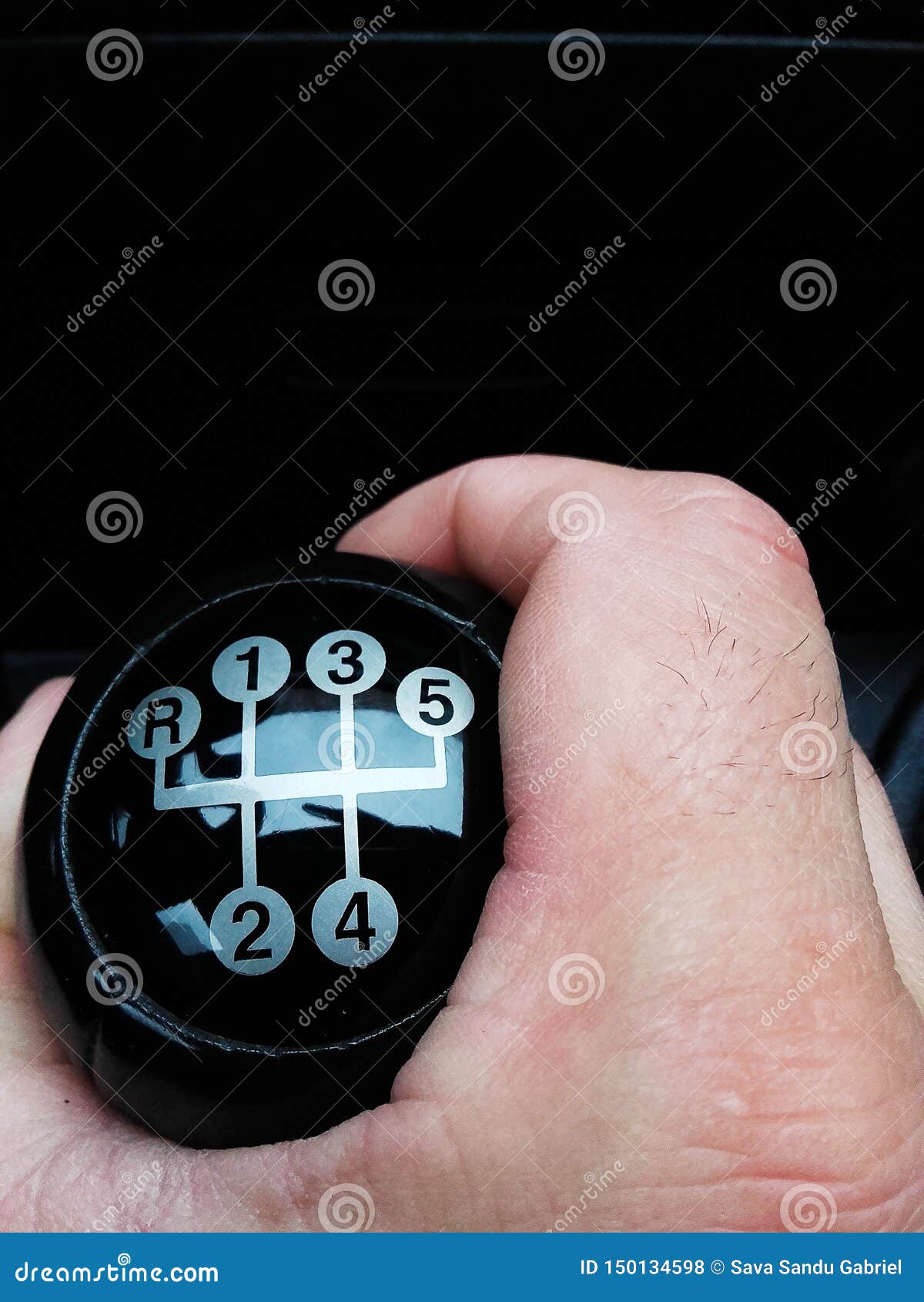 Hand on manual gearshift stock photo. Image of driver - 150134598
