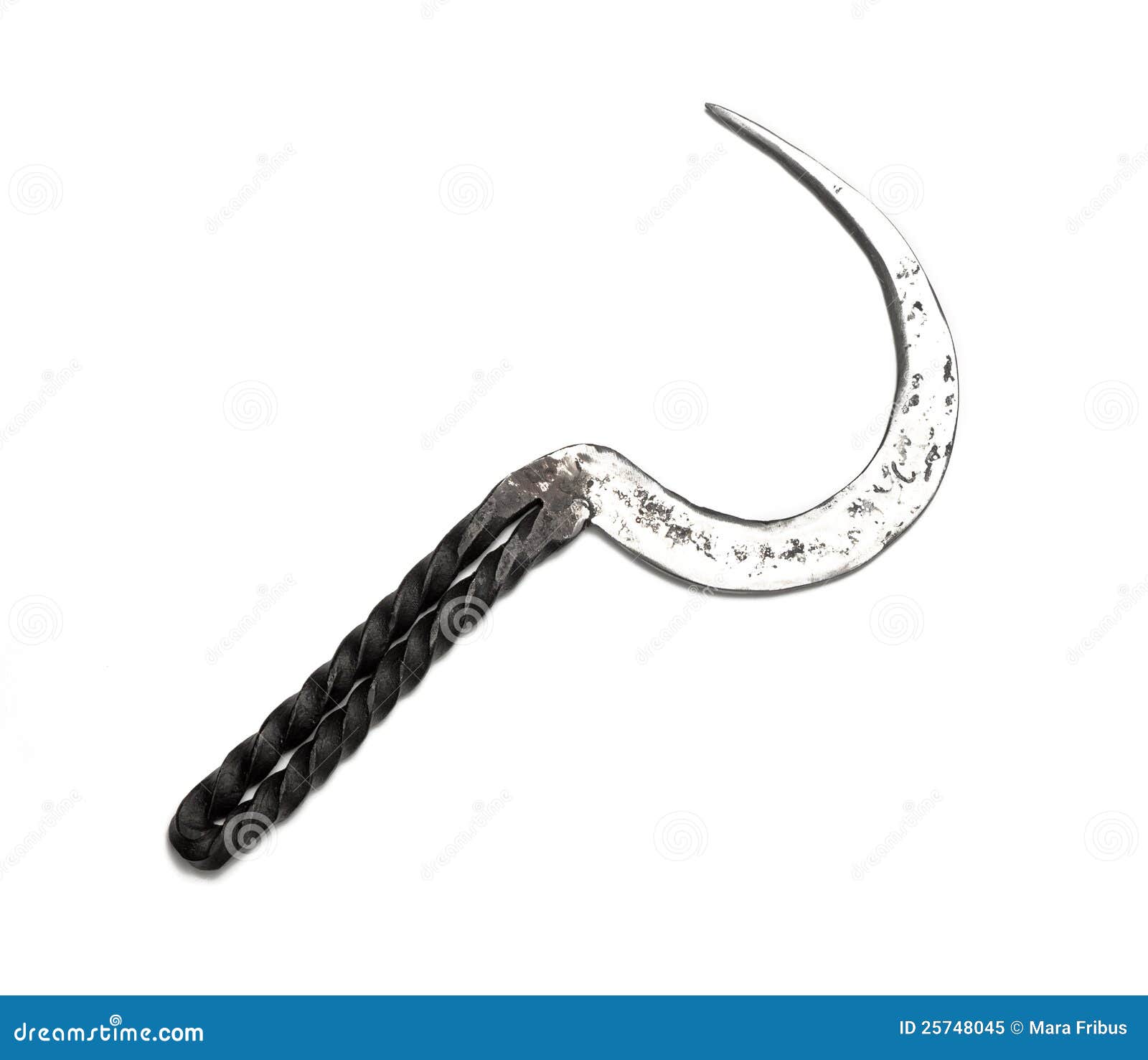 Hand-gesmede sikkel stock afbeelding. Image of antiquiteiten - 25748045