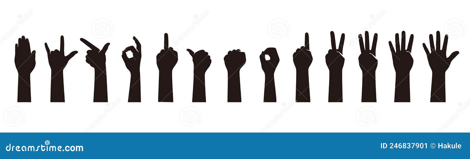 Hand Gesticulate Symbol Set, Vector Illustration Stock Vector ...