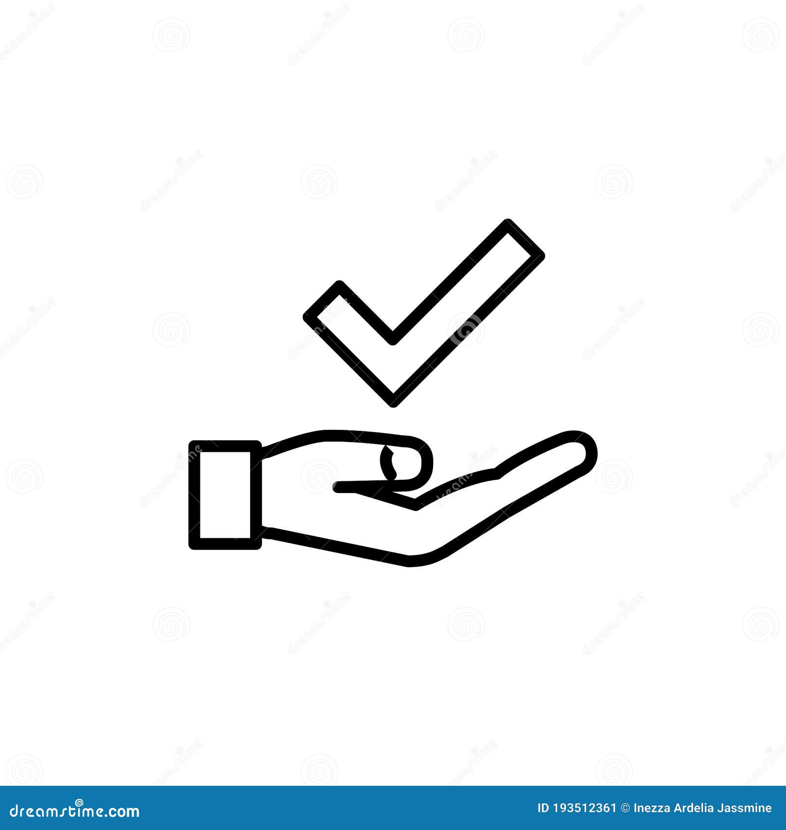 Hand Gesture Approved, Check Icon, Symbol Design Template Stock Vector ...