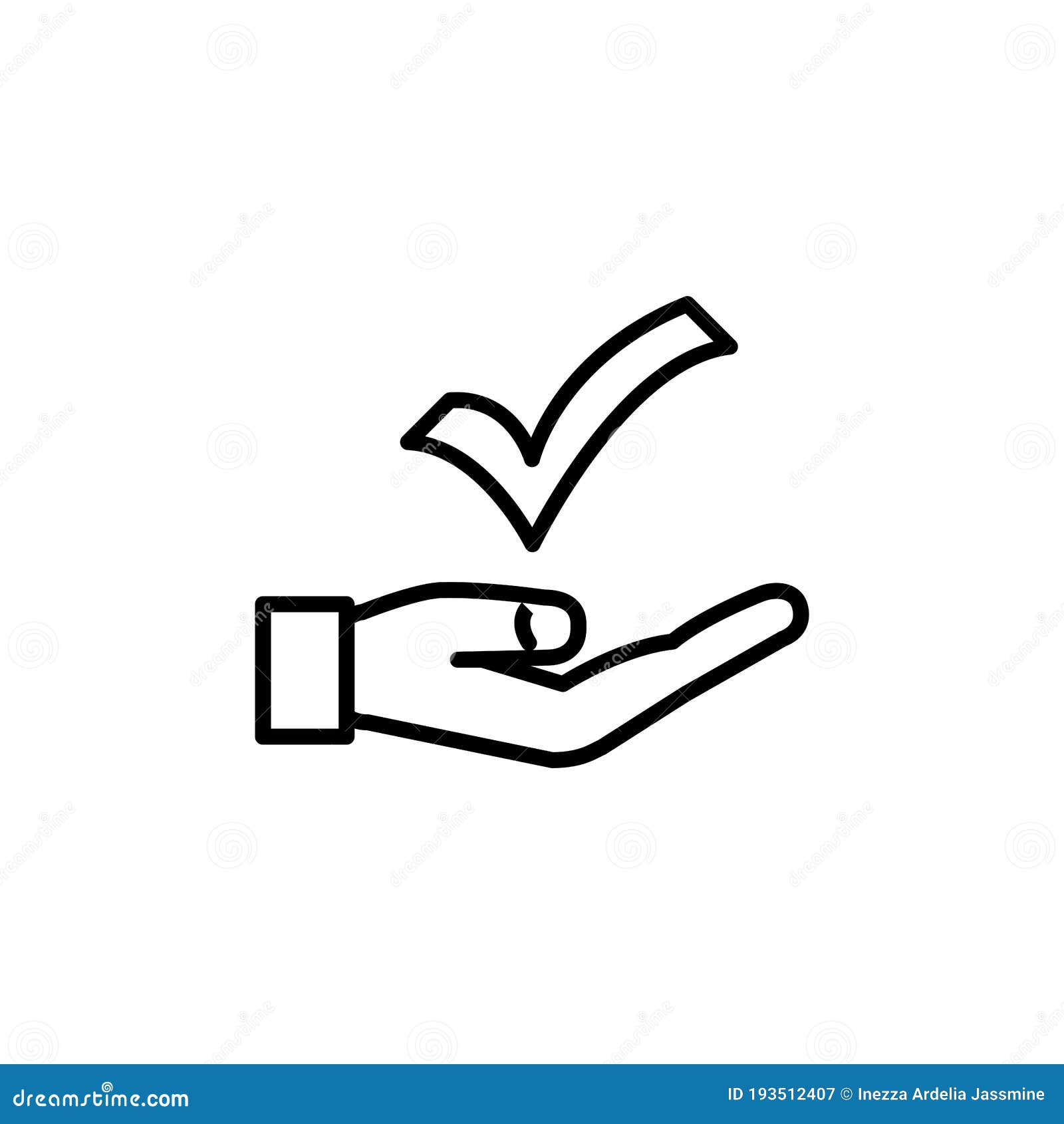Hand Gesture Approved, Check Icon, Symbol Design Template Stock Vector ...