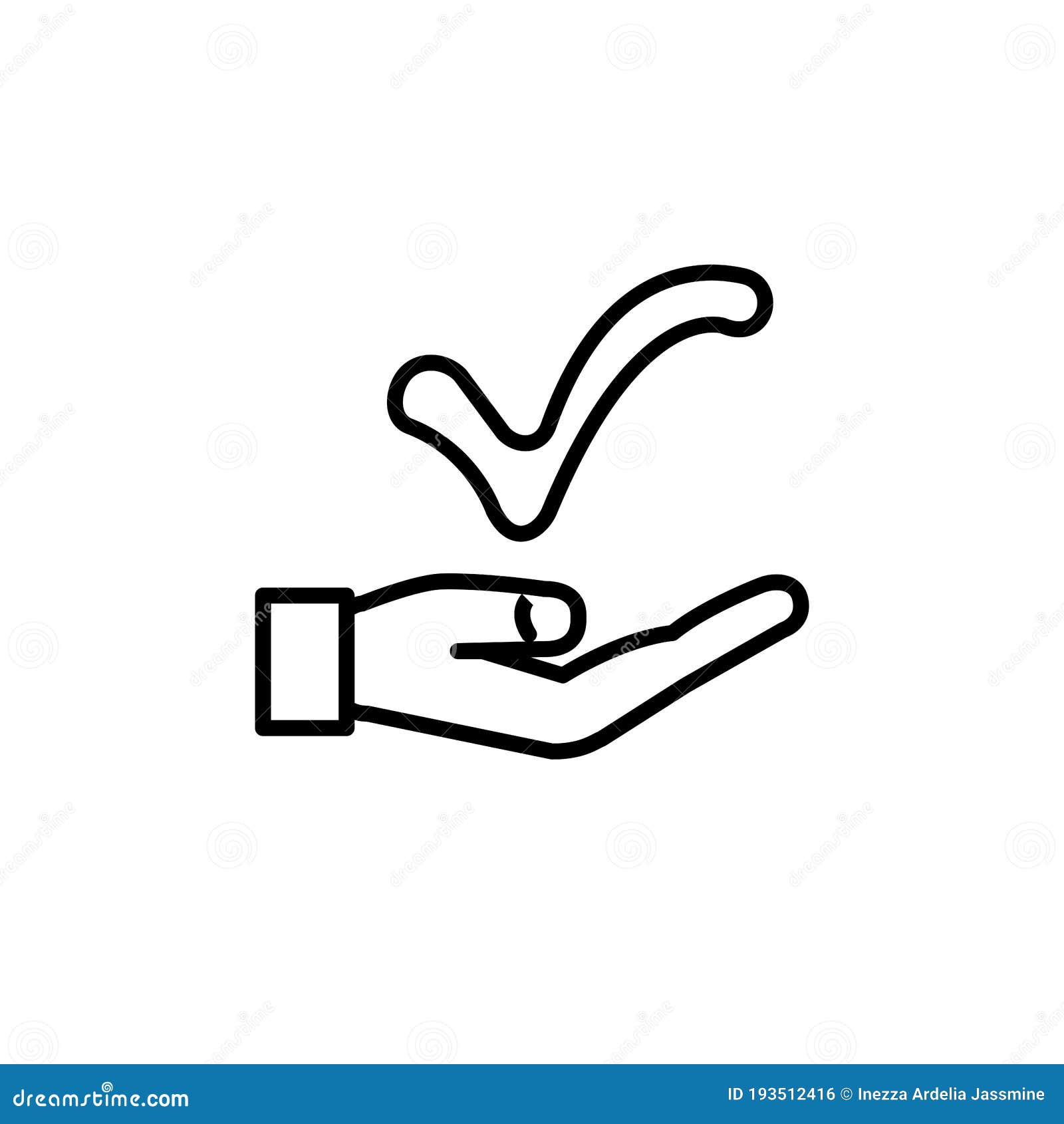 Hand Gesture Approved, Check Icon, Symbol Design Template Stock Vector ...
