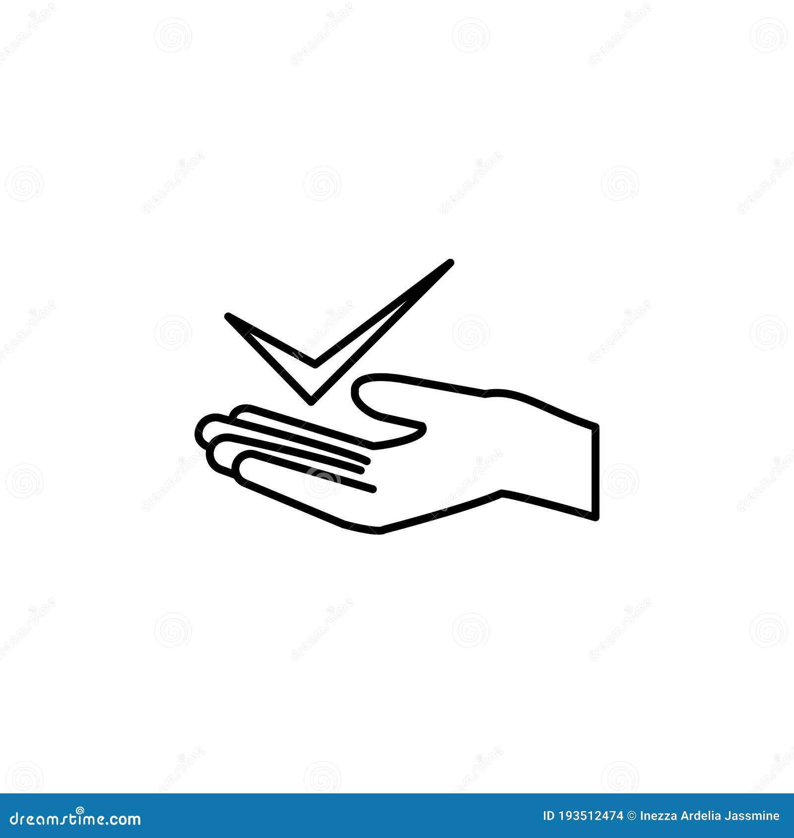 Hand Gesture Approved, Check Icon, Symbol Design Template Stock Vector ...