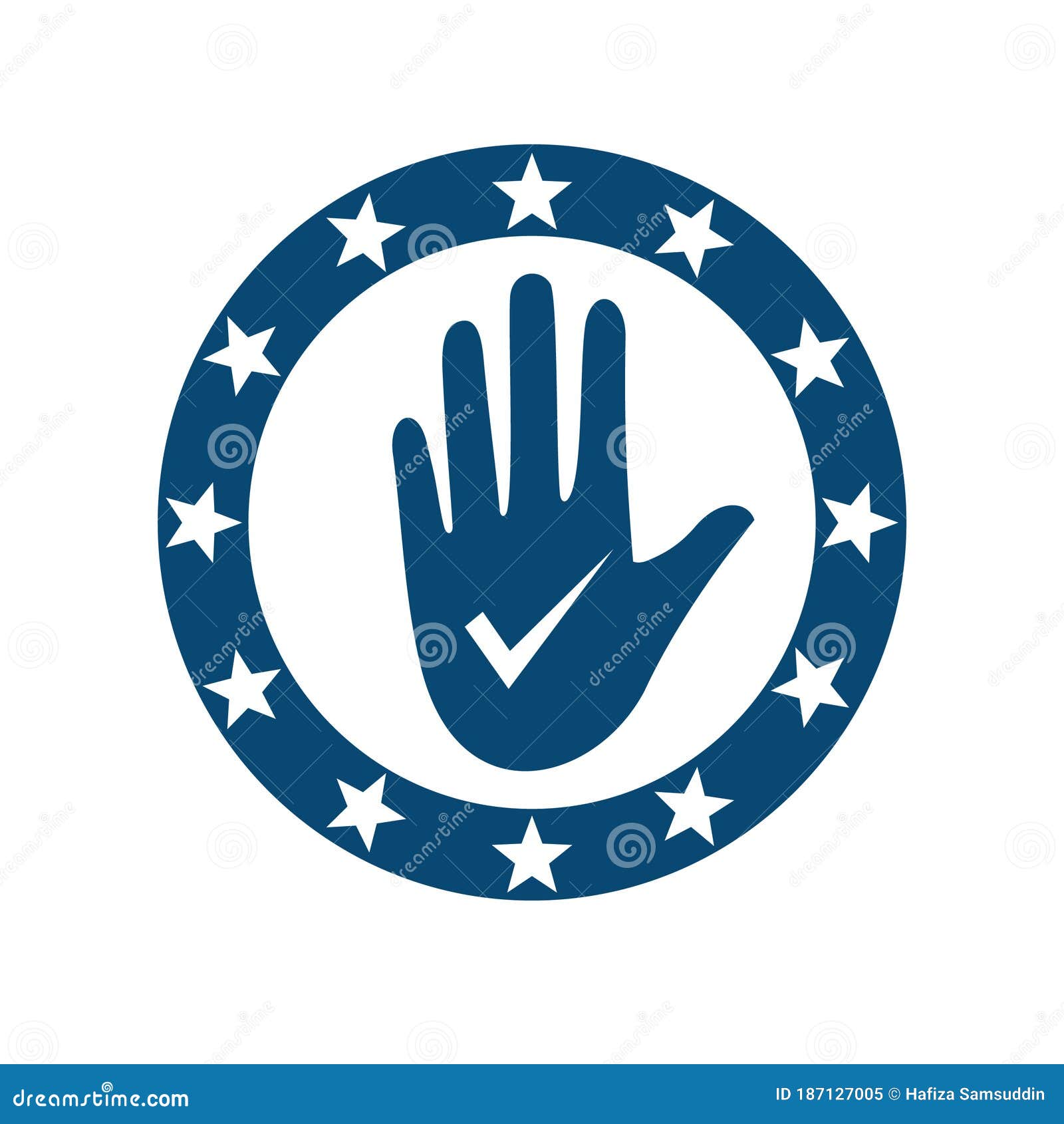 Hand Gesture with Check Mark. Vector Illustration Decorative Design ...