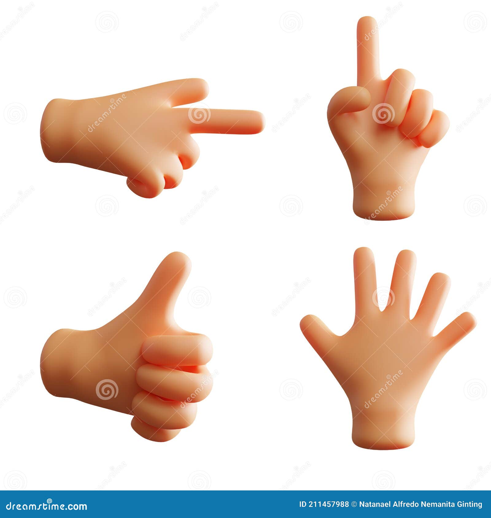 3D Rendering Of A Man Pointing At Floating Email Icons - Concept Of ...