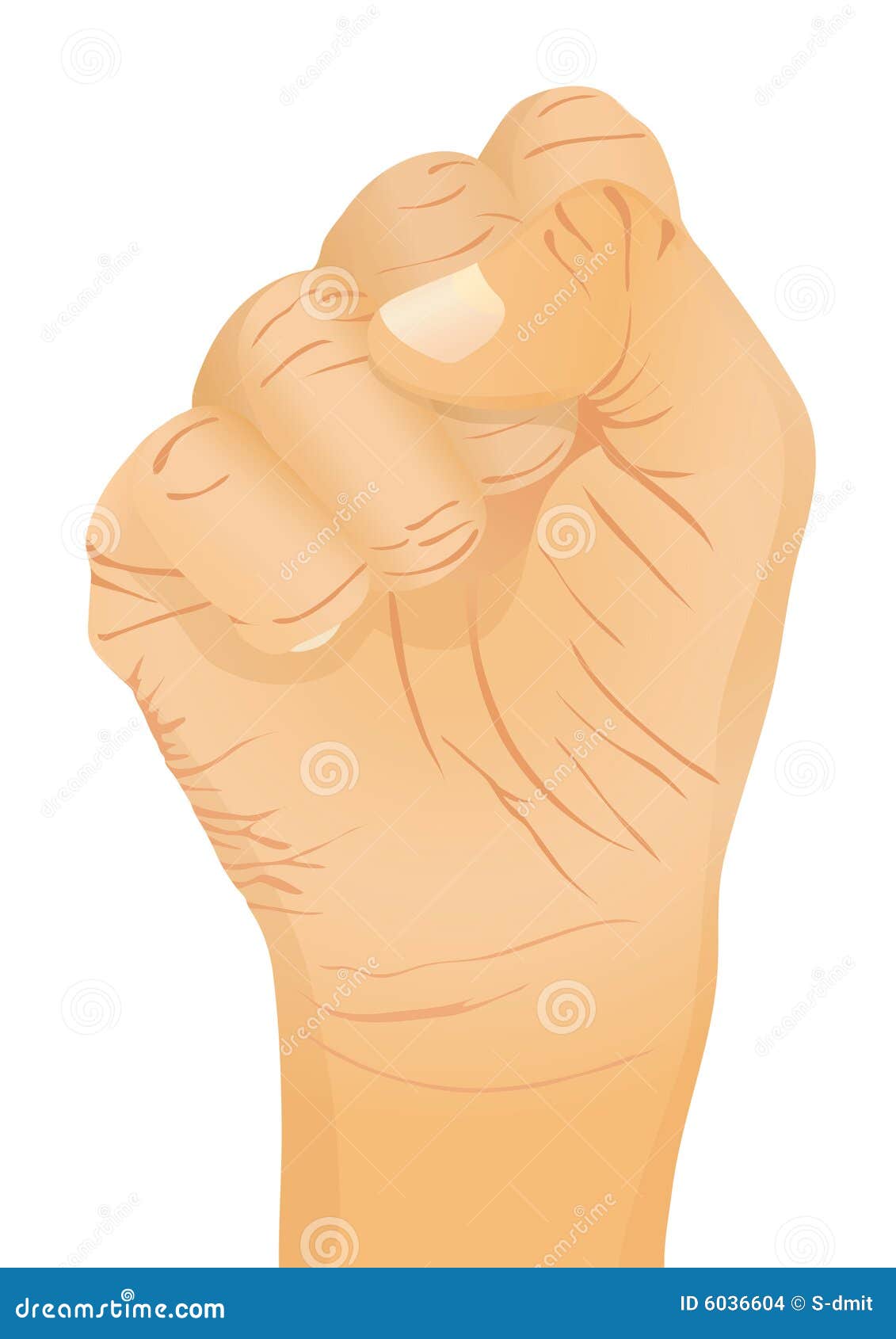 Hand gesture - fist stock vector. Illustration of shape - 6036604