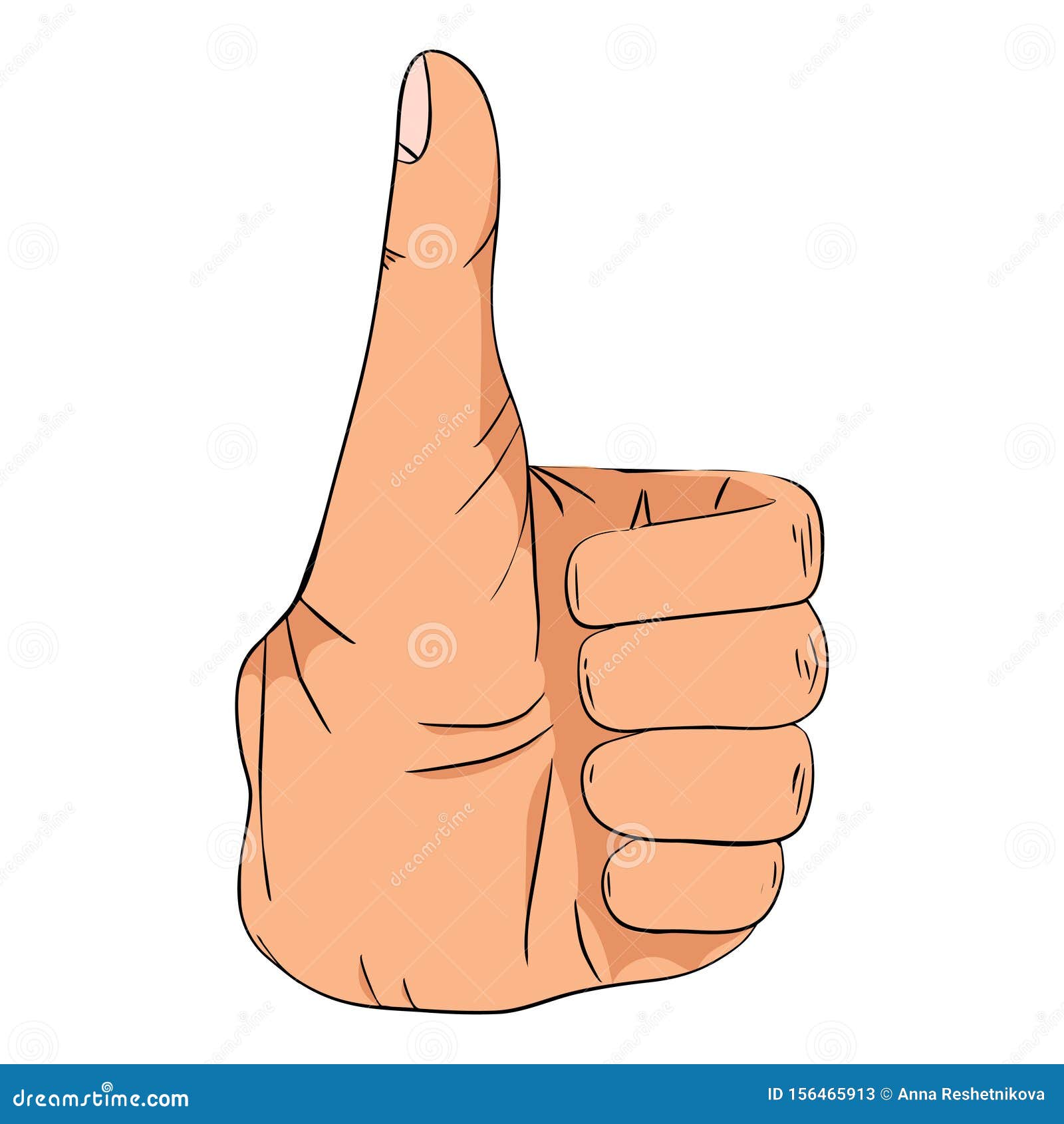 Hand Gesture with Good Sign Stock Vector - Illustration of give ...