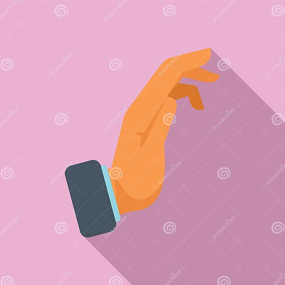 Hand Gesture Icon Flat Vector. Finger Hold Stock Vector - Illustration ...
