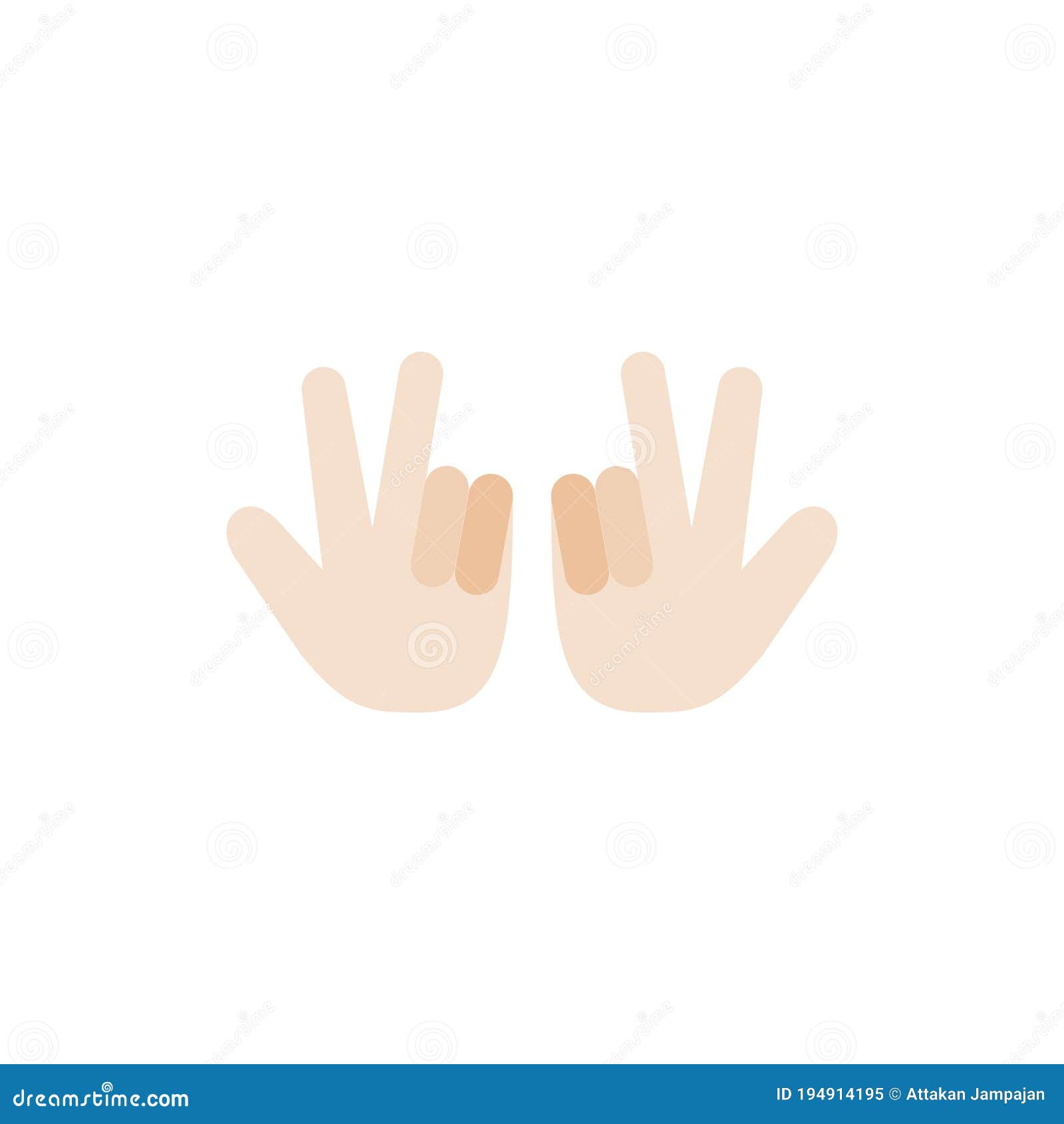 Hand Gesture Icon, Hand Gesture of Hip Hop or Rap, Vector Stock Vector ...