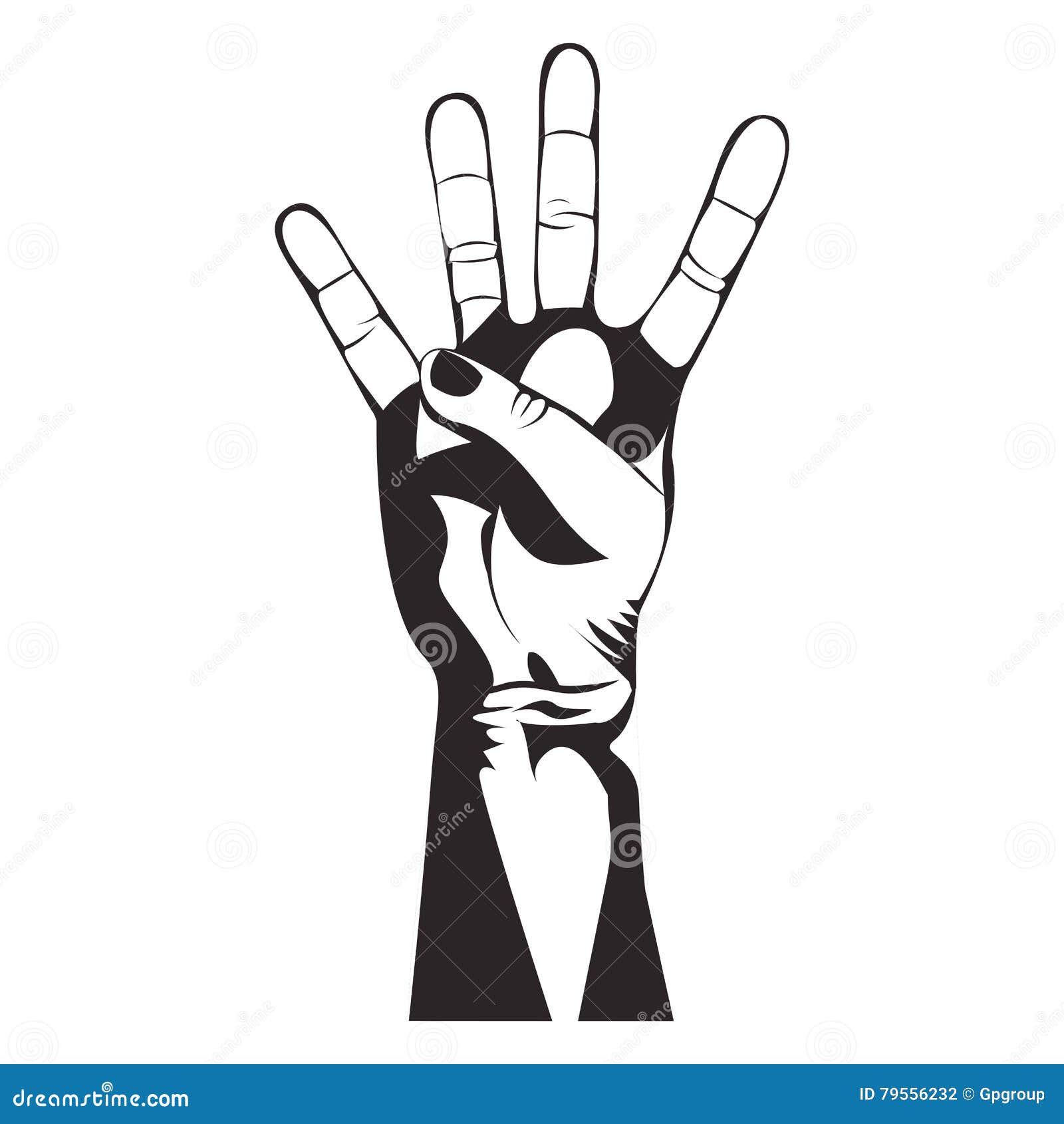 Hand gesture icon image stock vector. Illustration of action - 79556232