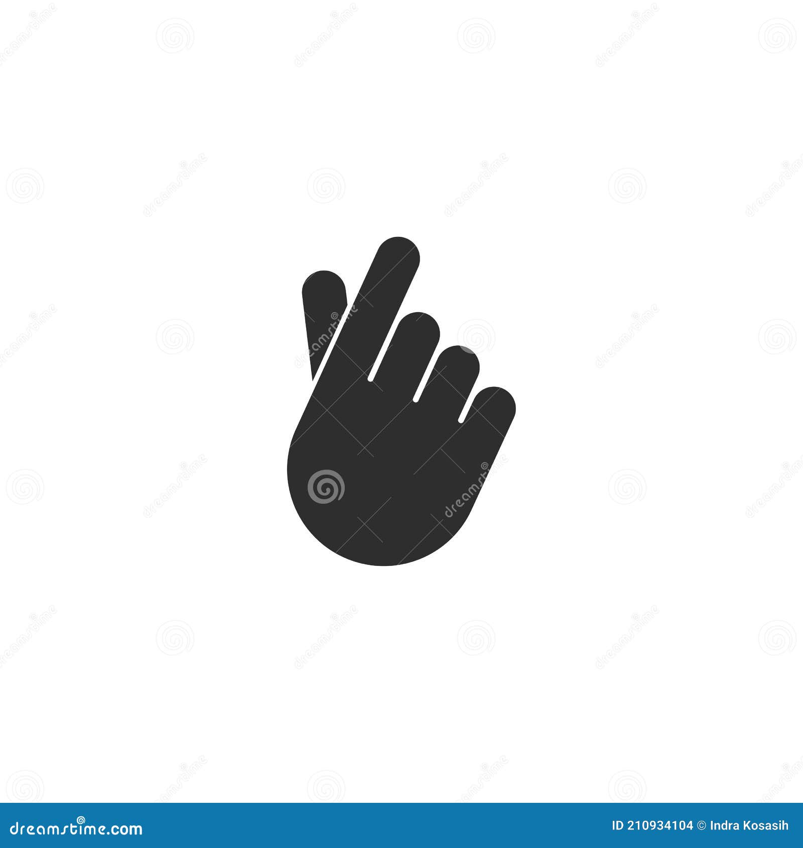 Hand Gesture Icon Logo Simple Template Stock Vector - Illustration of ...