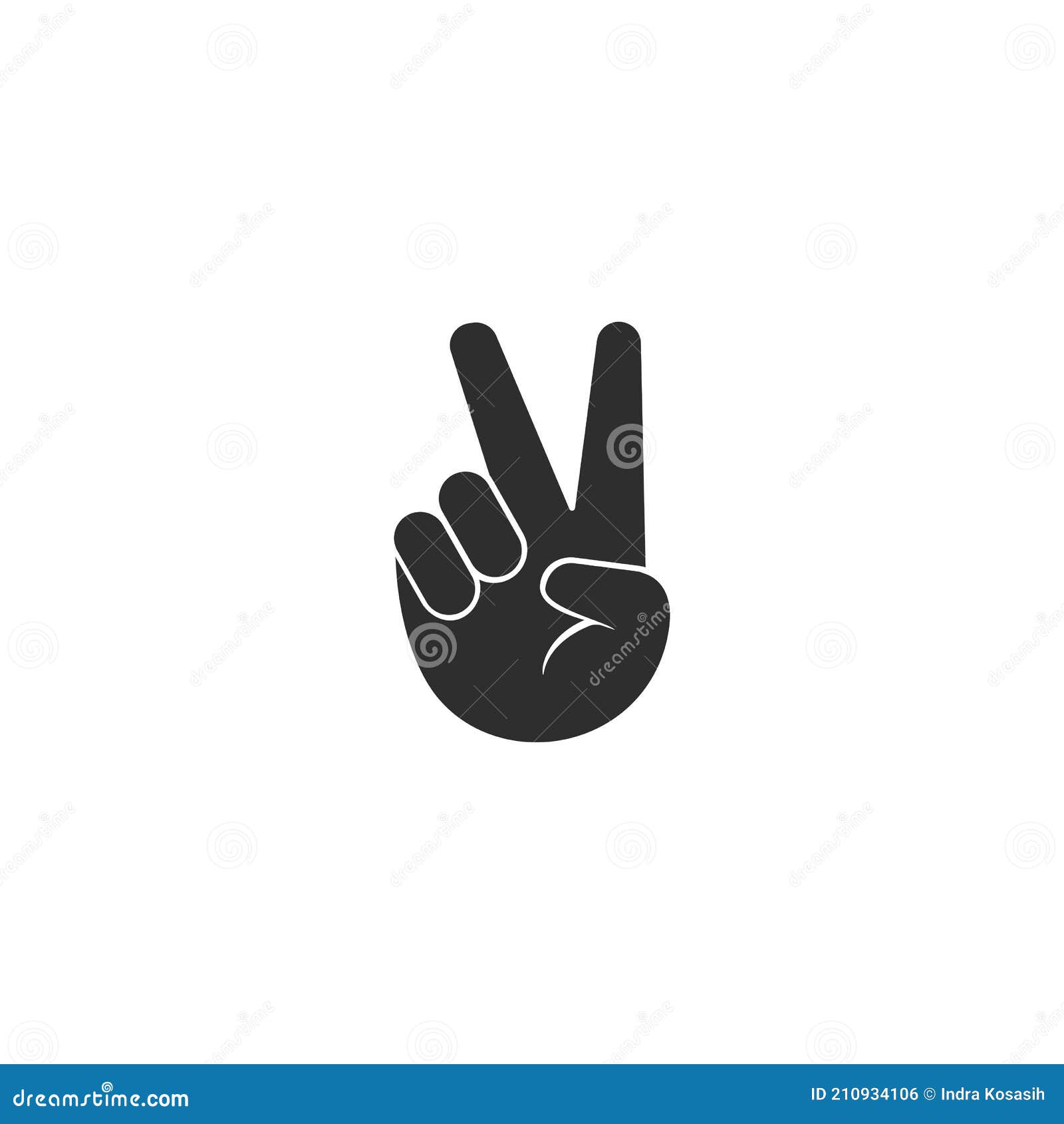 Hand Gesture Icon Logo Simple Template Stock Vector - Illustration of ...