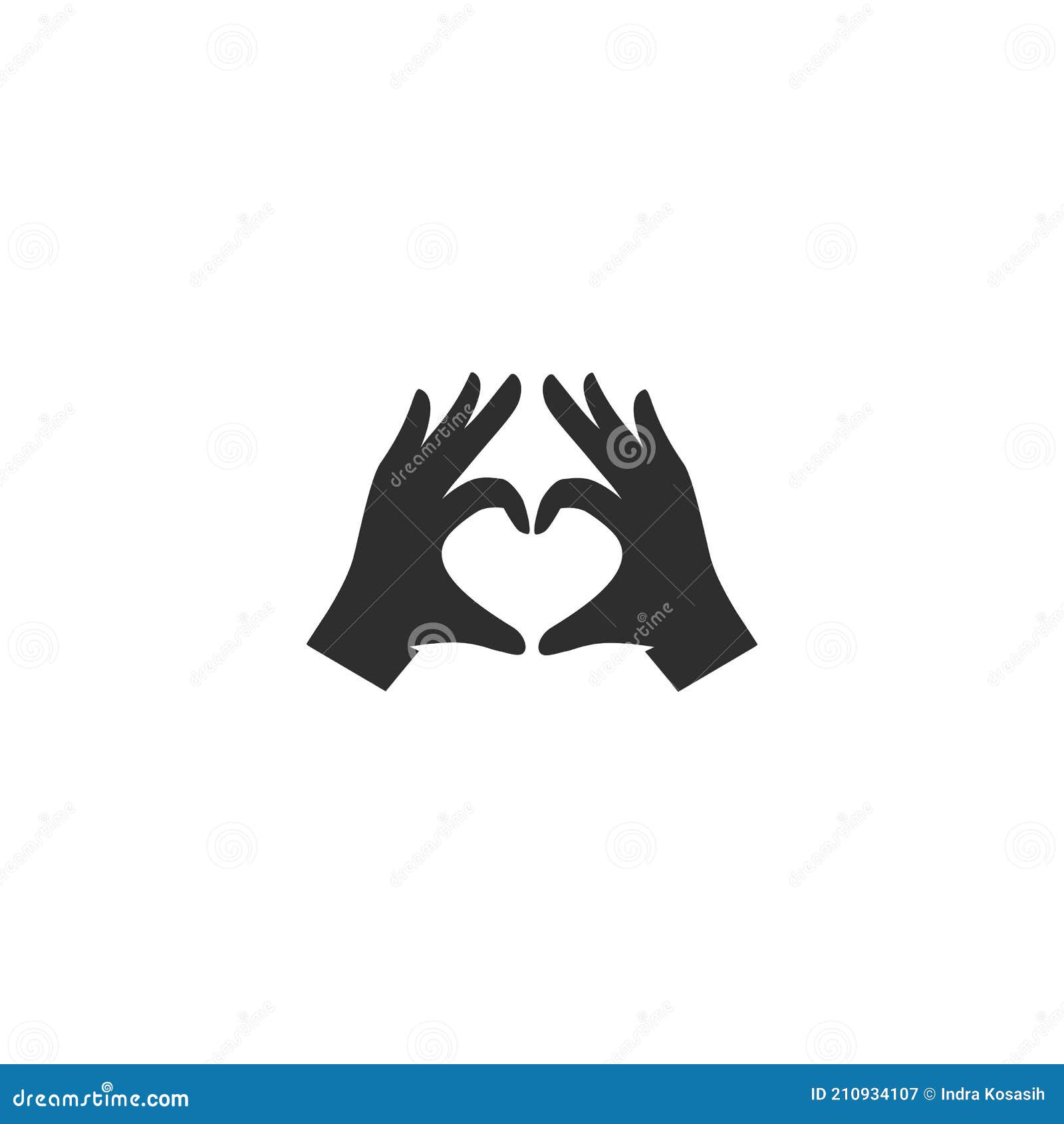Hand Gesture Icon Logo Simple Template Stock Vector - Illustration of ...