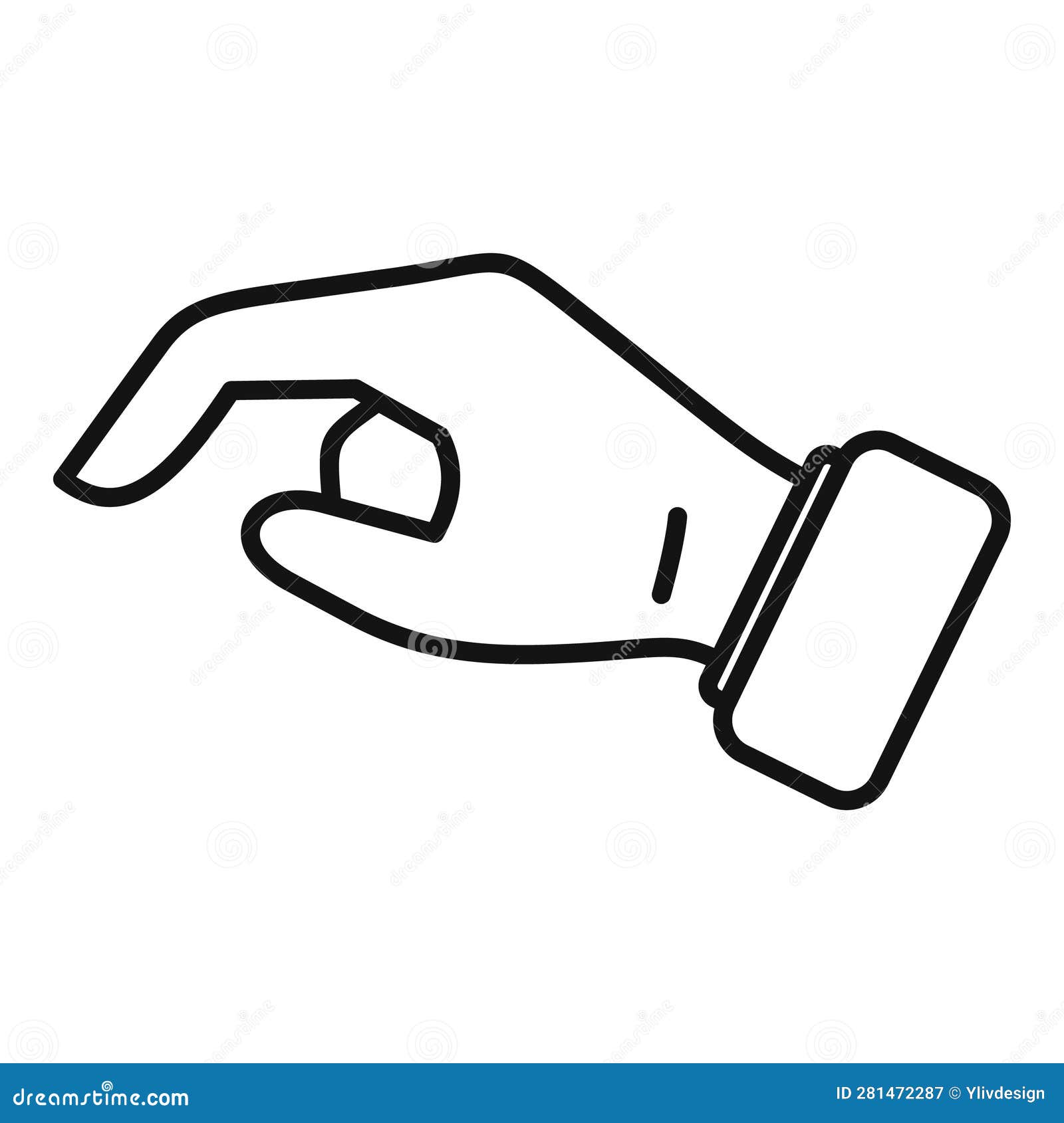 Hand Gesture Icon Outline Vector. Finger Hold Stock Vector ...