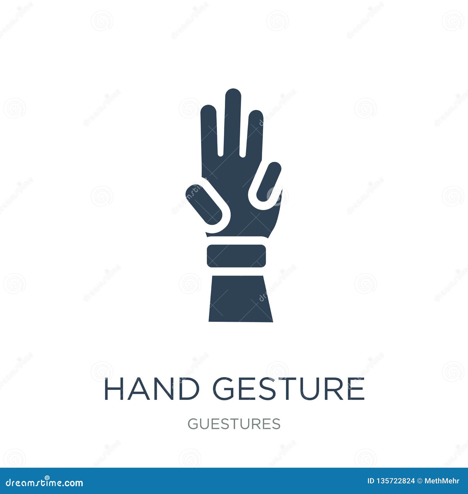 Hand Gesture Icon in Trendy Design Style. Hand Gesture Icon Isolated on ...