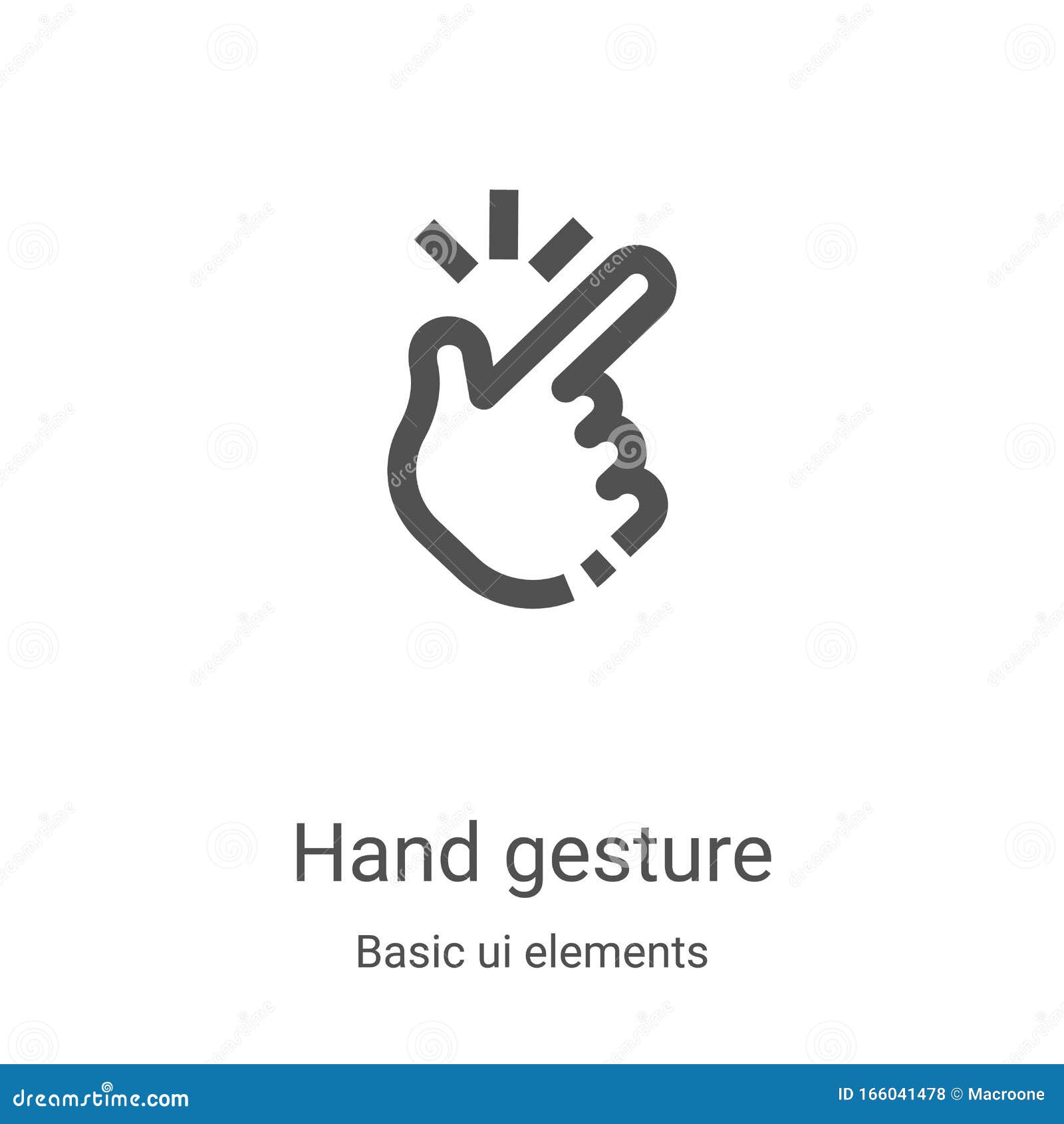 Hand Gesture Icon Vector from Basic Ui Elements Collection. Thin Line ...