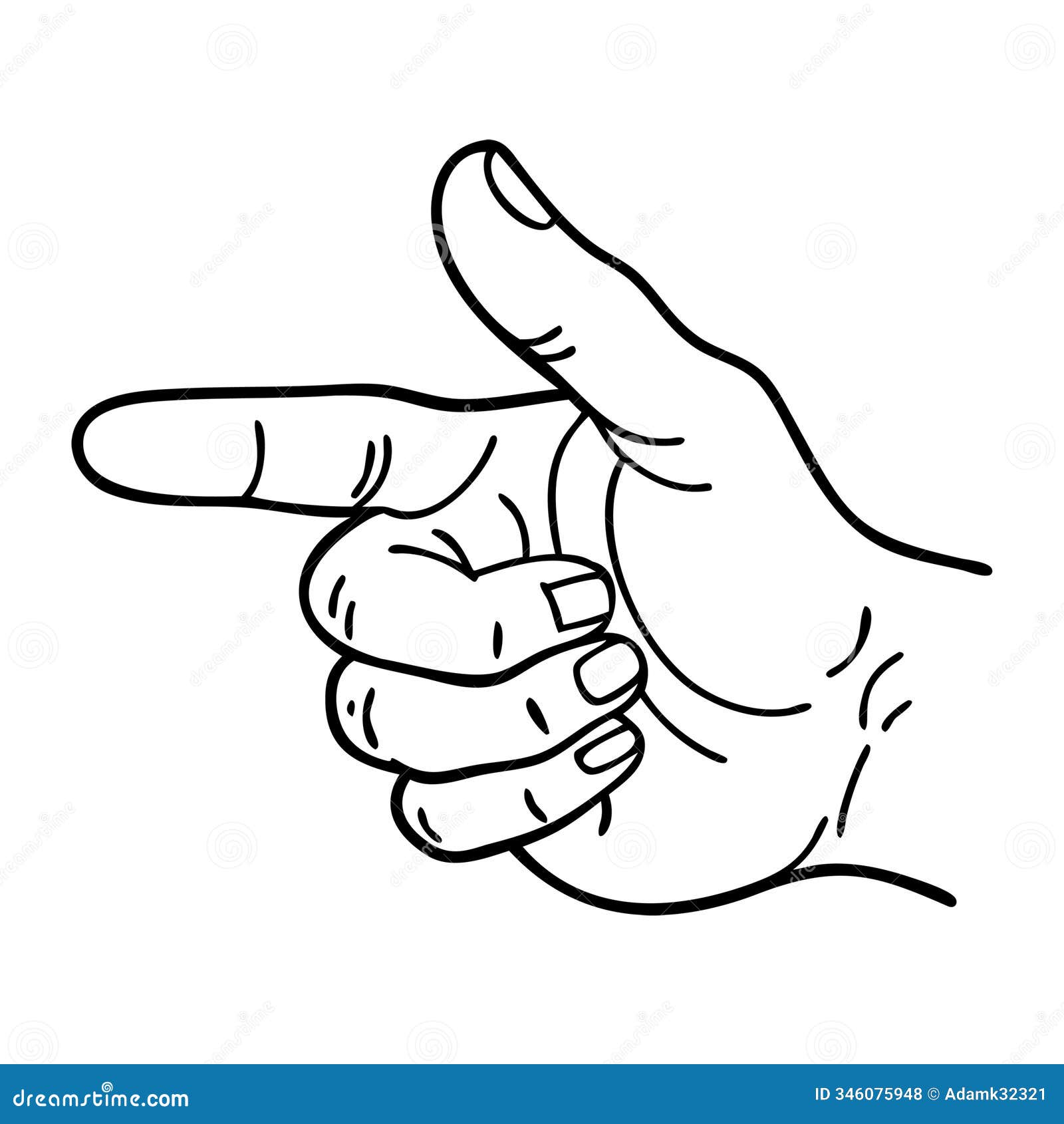 Hand Gesture Index Finger Pointing Vector Art for Communication and ...