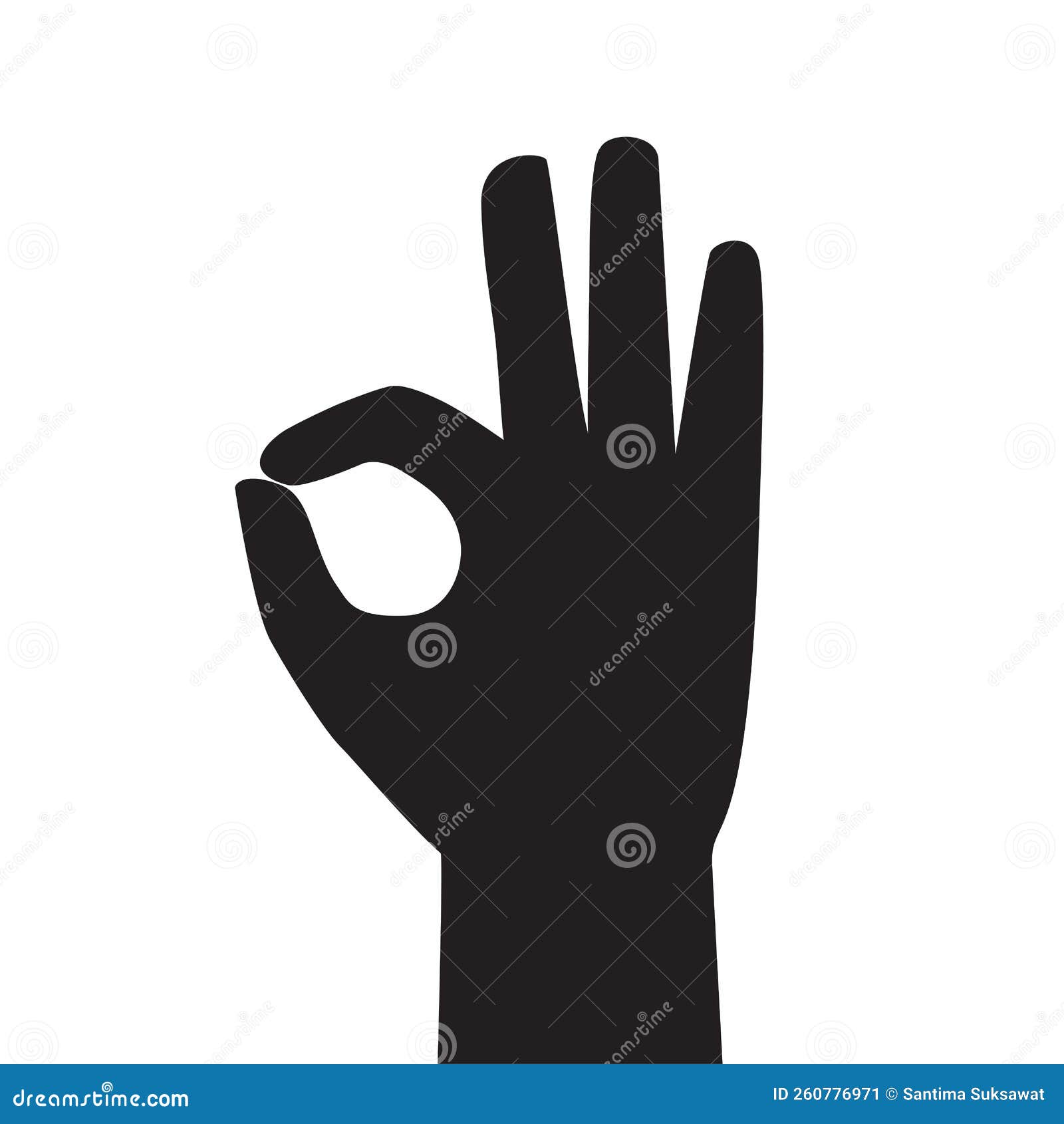 Hand Gesture OK Sign Vector Illustration Stock Vector - Illustration of ...