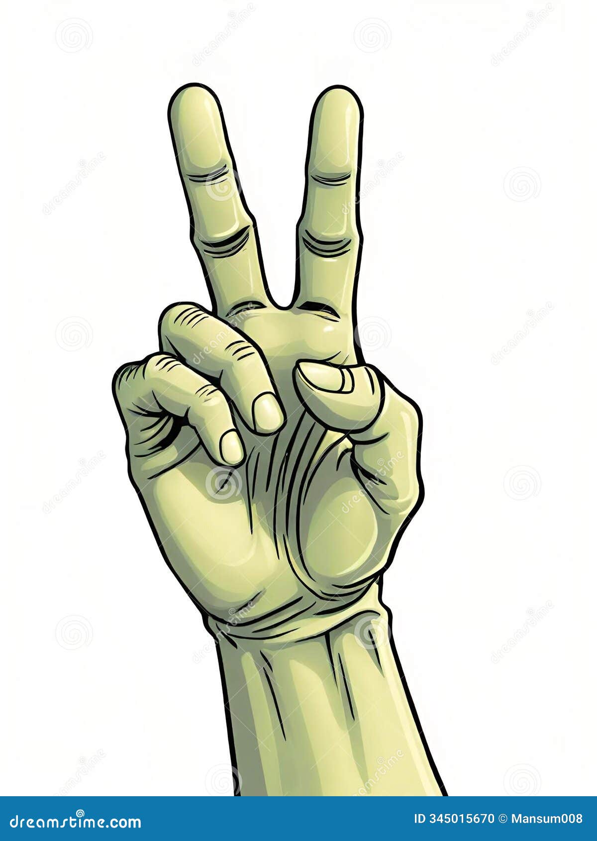 Hand gesture of peace stock illustration. Illustration of graphic ...