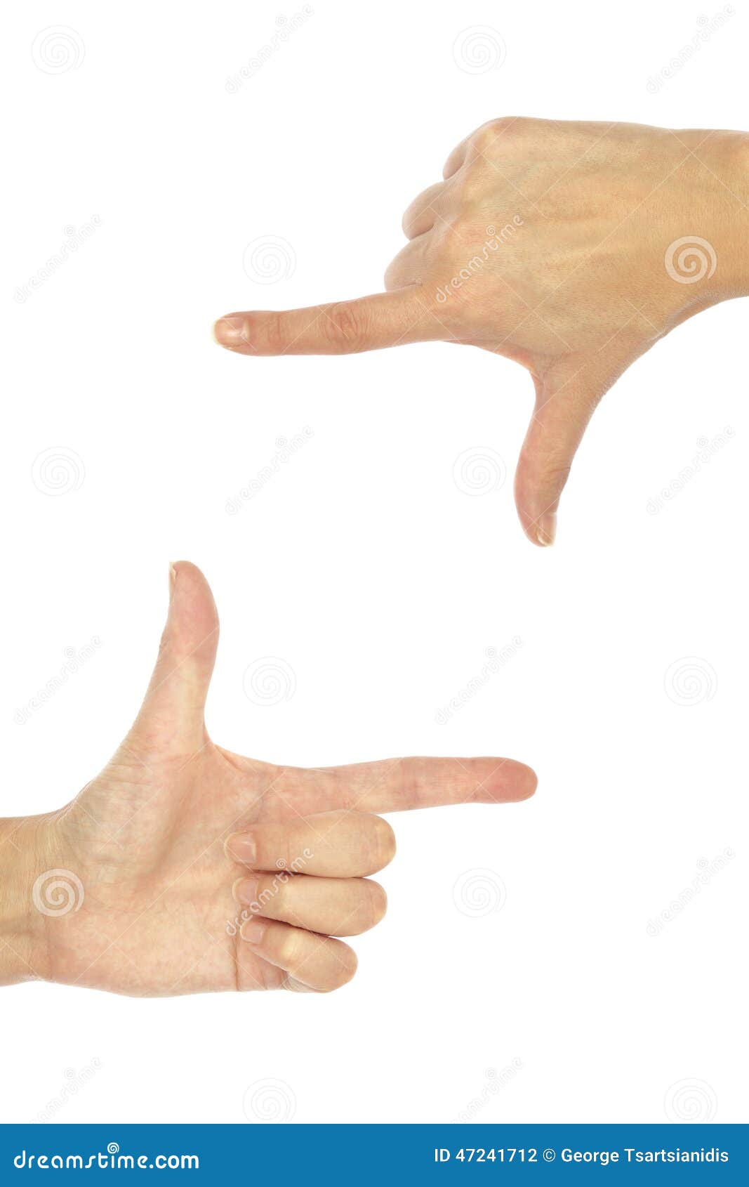 Hand gesture photo frame stock photo. Image of symbol - 47241712