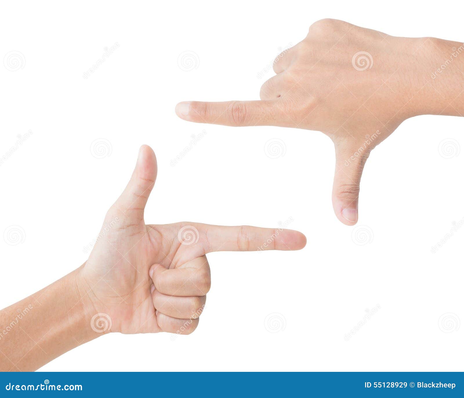 Hand Gesture Picture Frame Isolated Clipping Path Inside Stock Image ...