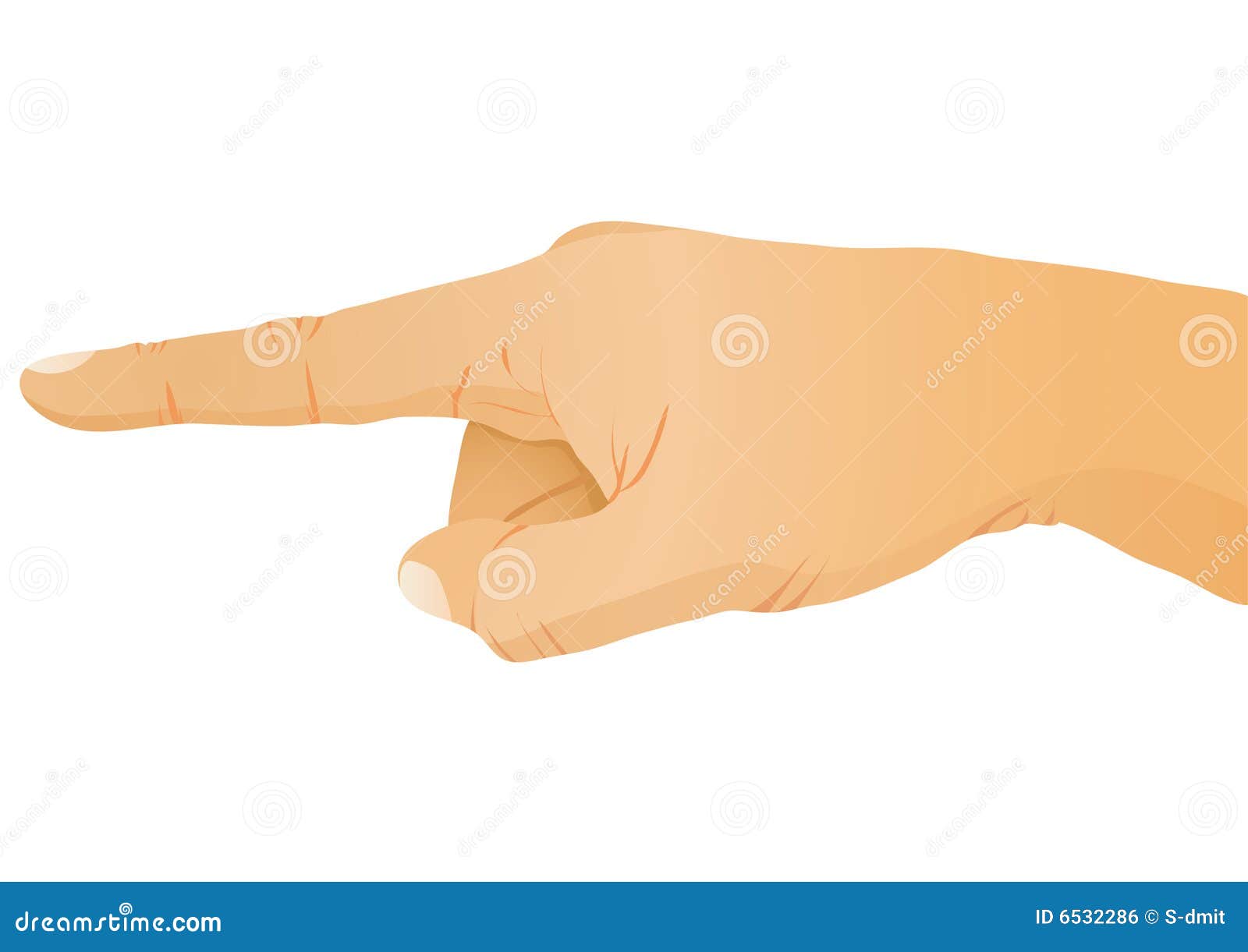Hand gesture - pointing stock vector. Illustration of posing - 6532286