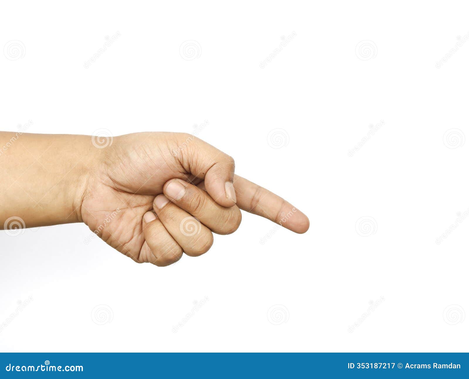 Hand Gesture Pointing Something on White Background Stock Illustration ...