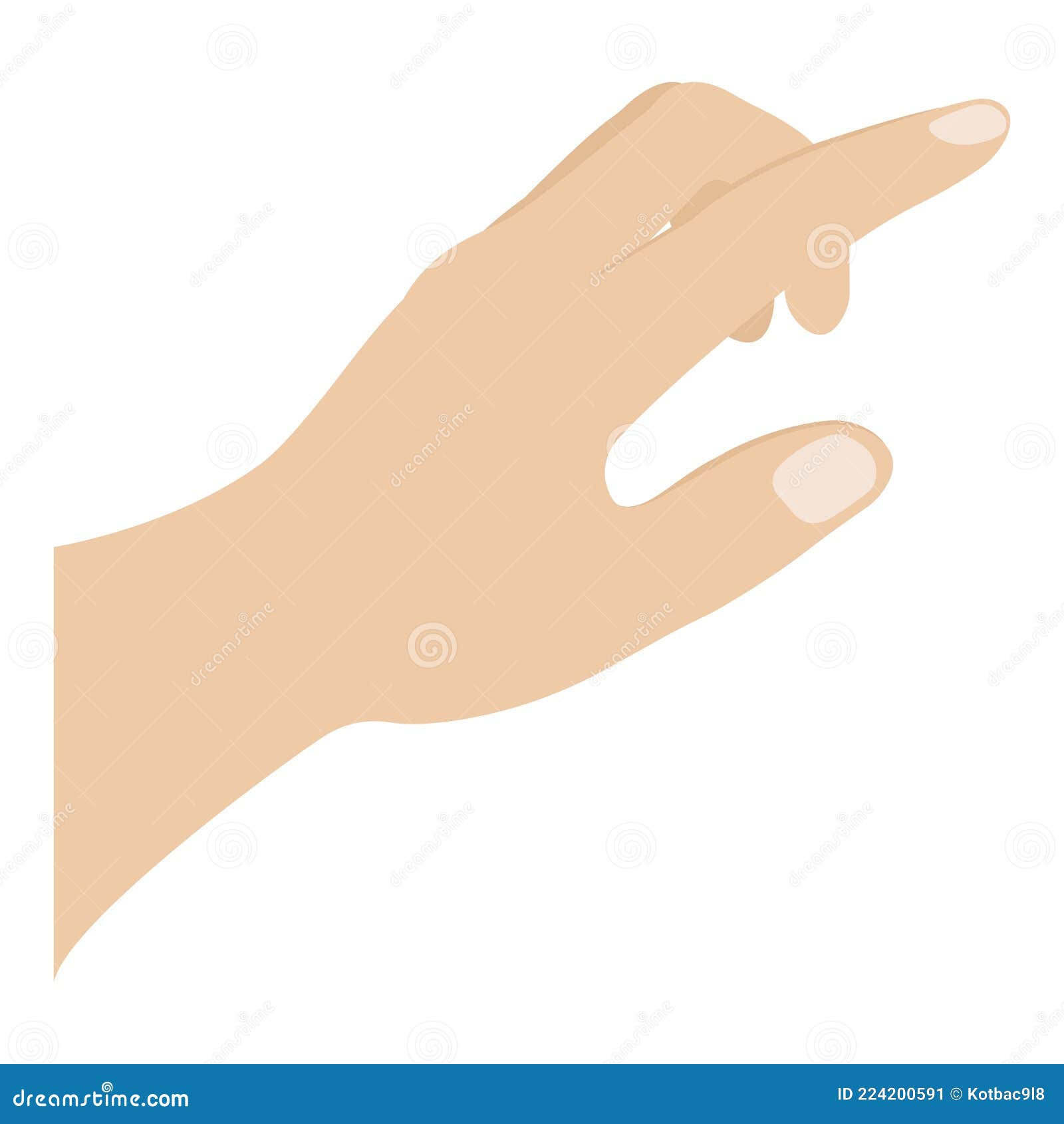 Hand Gesture. Hand with Raised Index Finger Stock Vector - Illustration ...