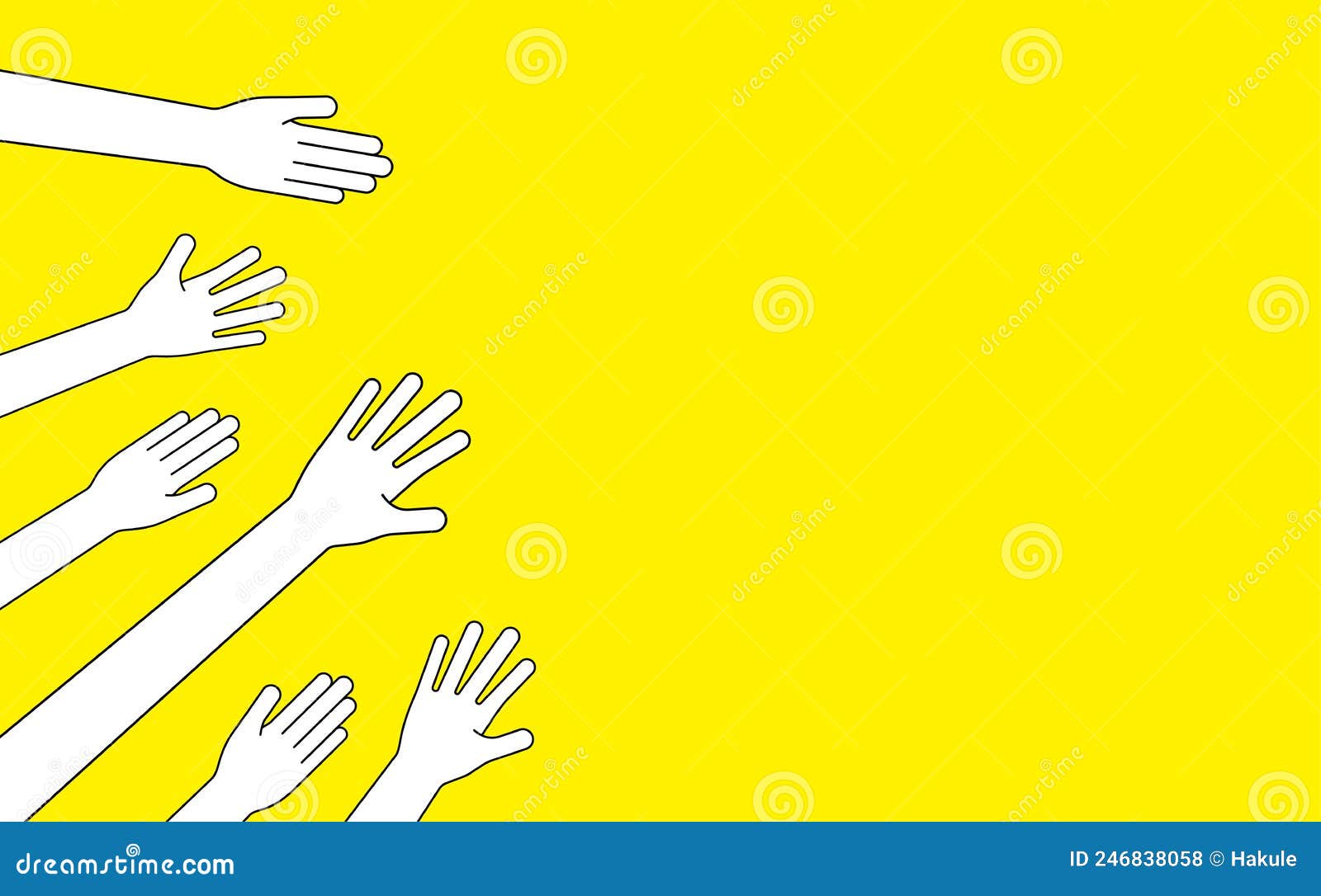 Hand Gesture, Reaching To the Same Direction Stock Vector ...