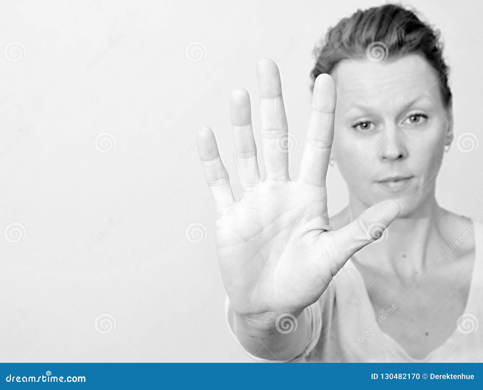 Hand gesture saying no stock photo. Image of decline - 130482170