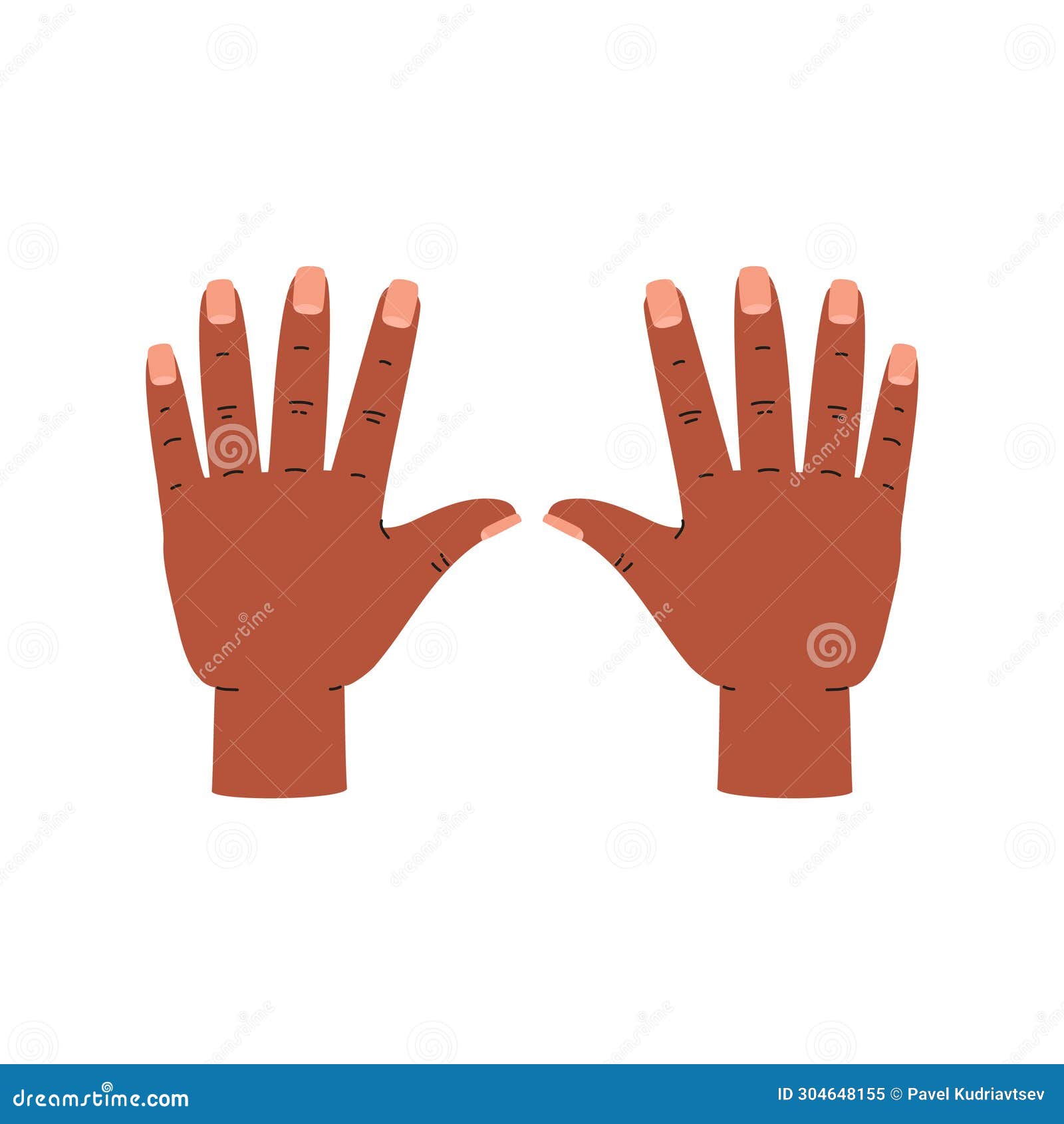 Hand Gesture Showing Number Ten. Counting with Hand Fingers Method ...