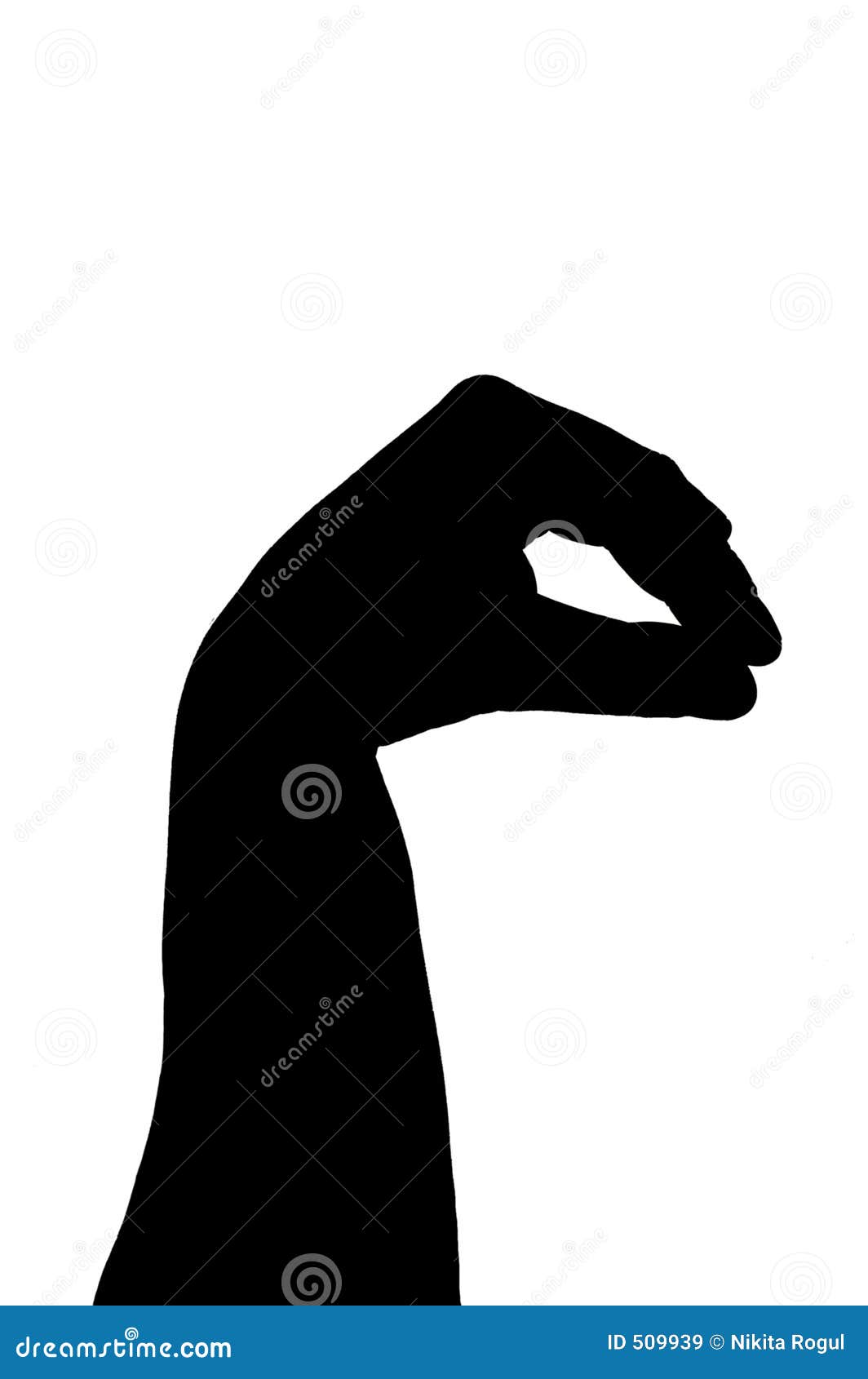 Hand gesture silhouette stock illustration. Illustration of neck - 509939