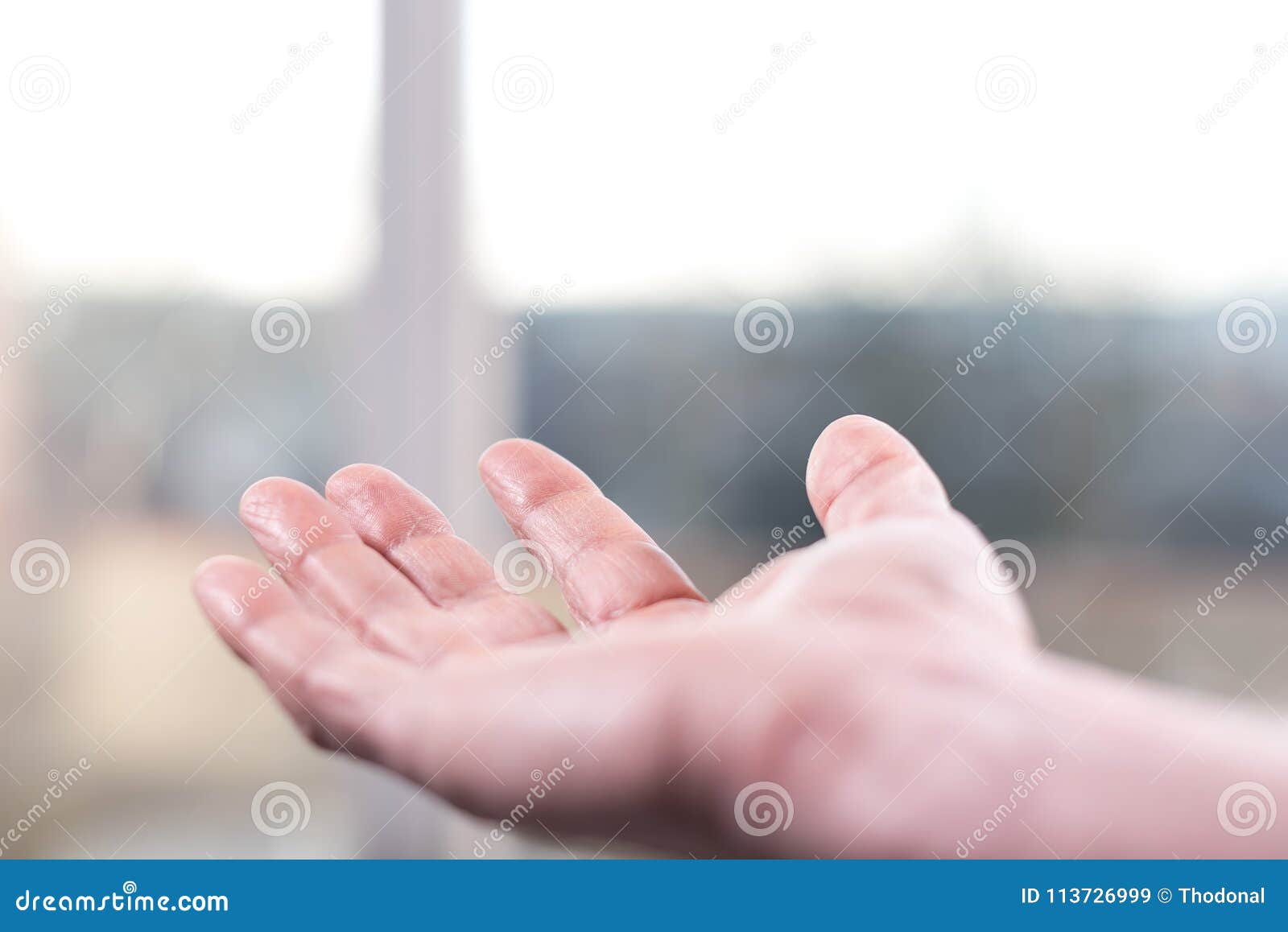 Hand in gesture of support stock image. Image of presentation - 113726999