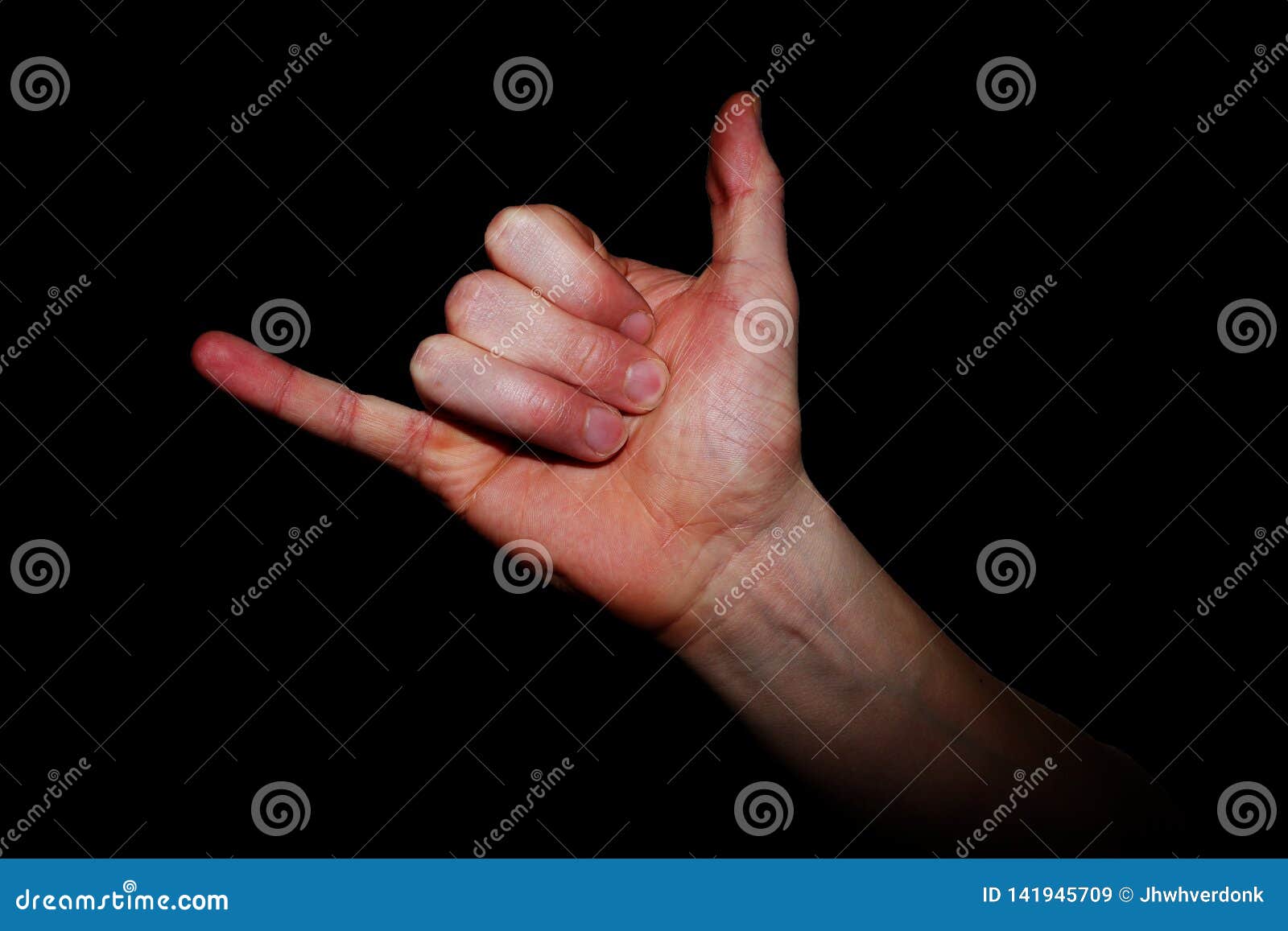Hand Gesture - Surfers Hand Gesture or Shaka Sign Stock Image - Image ...