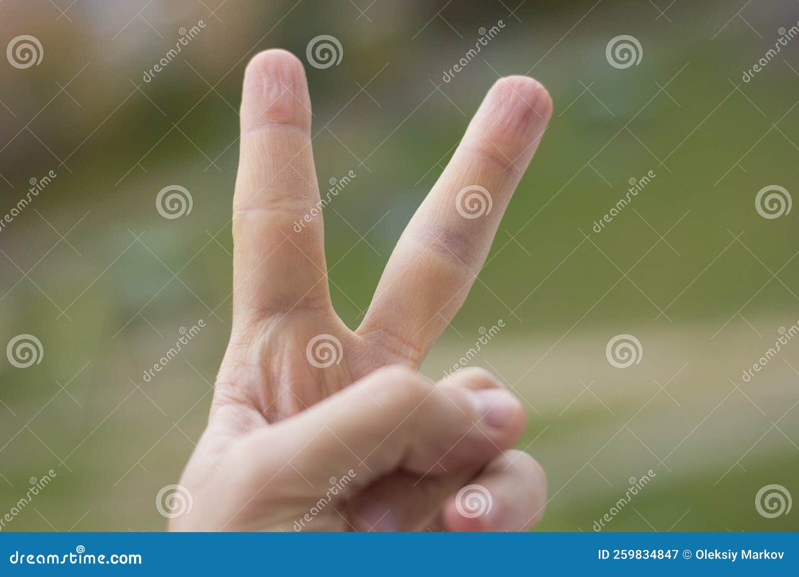 Hand gesture two close up stock image. Image of communication - 259834847
