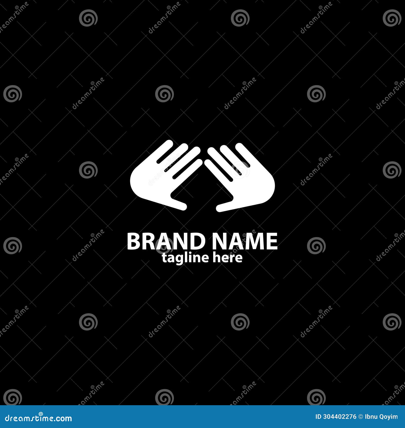 Hand Gesture Up Arrow Logo Design Vector Stock Illustration ...