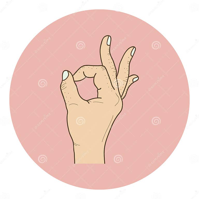 Hand Gesture. Vector Illustration Decorative Design Stock Vector ...