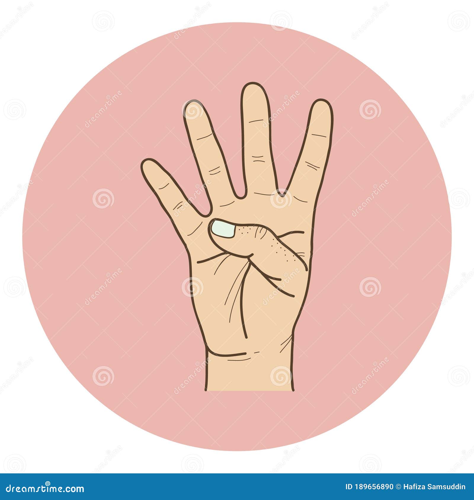 Hand Gesture. Vector Illustration Decorative Design Stock Vector ...