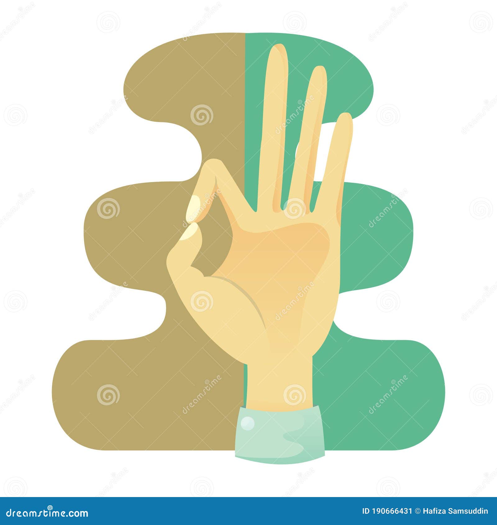 Hand Gesture. Vector Illustration Decorative Design Stock Vector ...