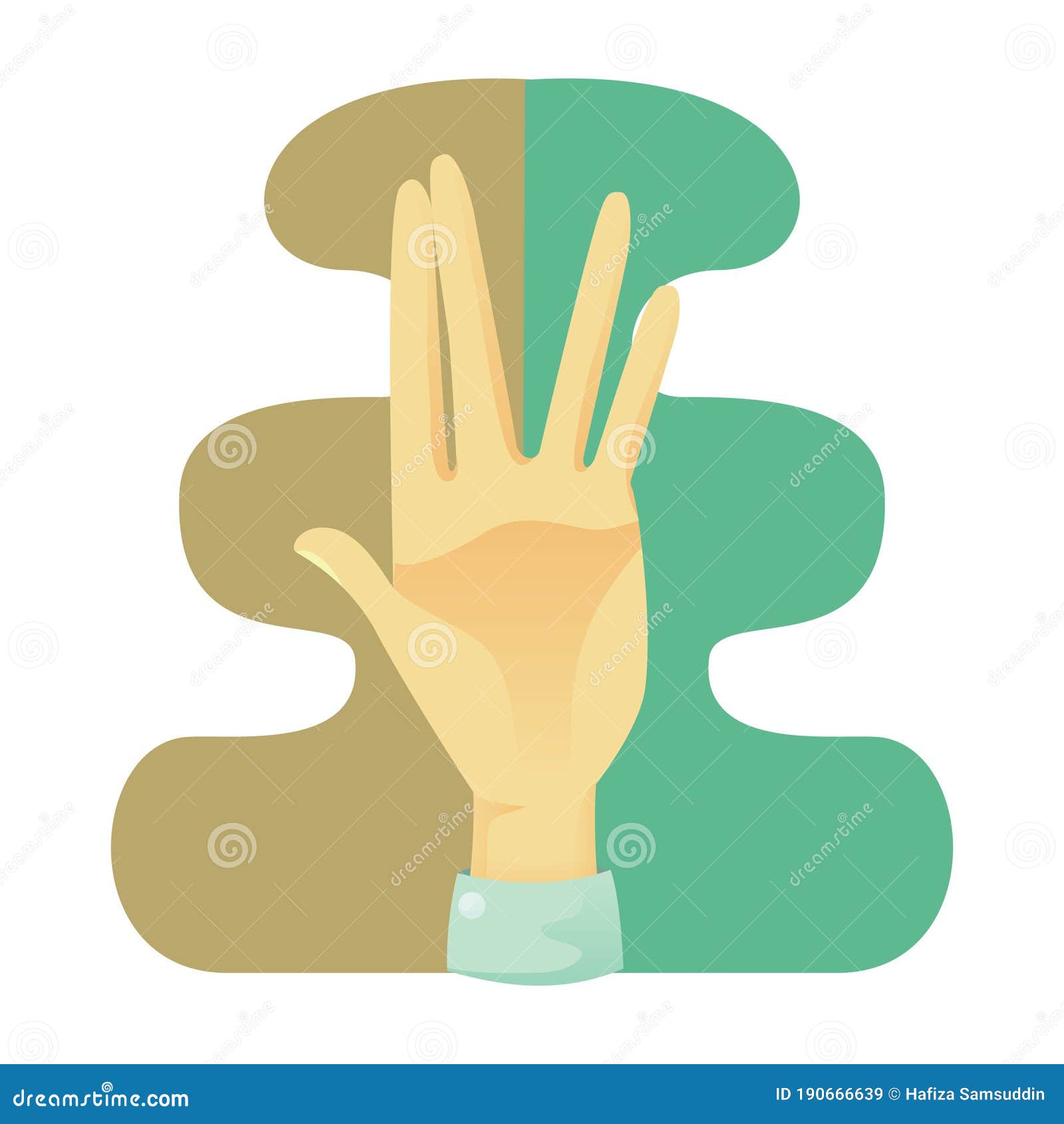 Hand Gesture. Vector Illustration Decorative Design Stock Vector ...
