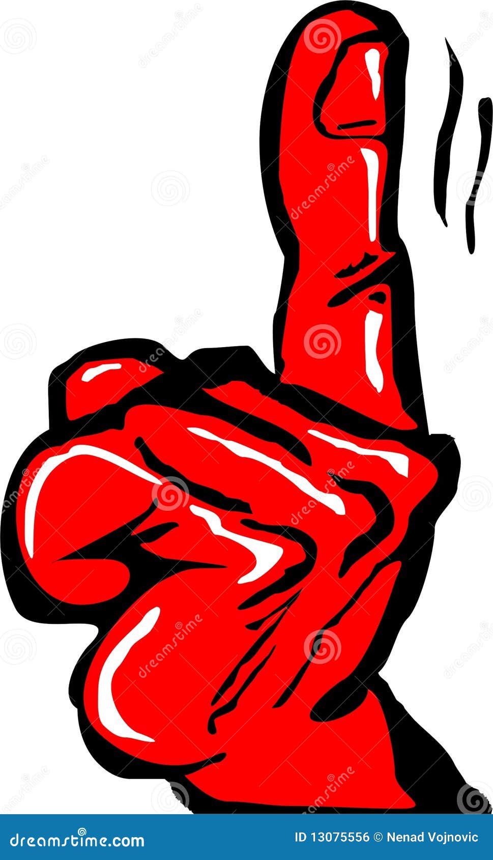 Hand gesture warning stock vector. Illustration of greeting - 13075556