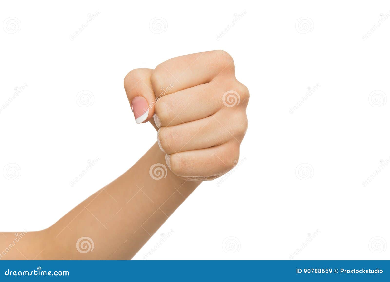 Hand Gesture, Woman Clenched Fist, Ready To Punch Stock Image - Image ... Hand Gesture, Woman Clenched Fist, Ready To Punch Stock Image - Image ...