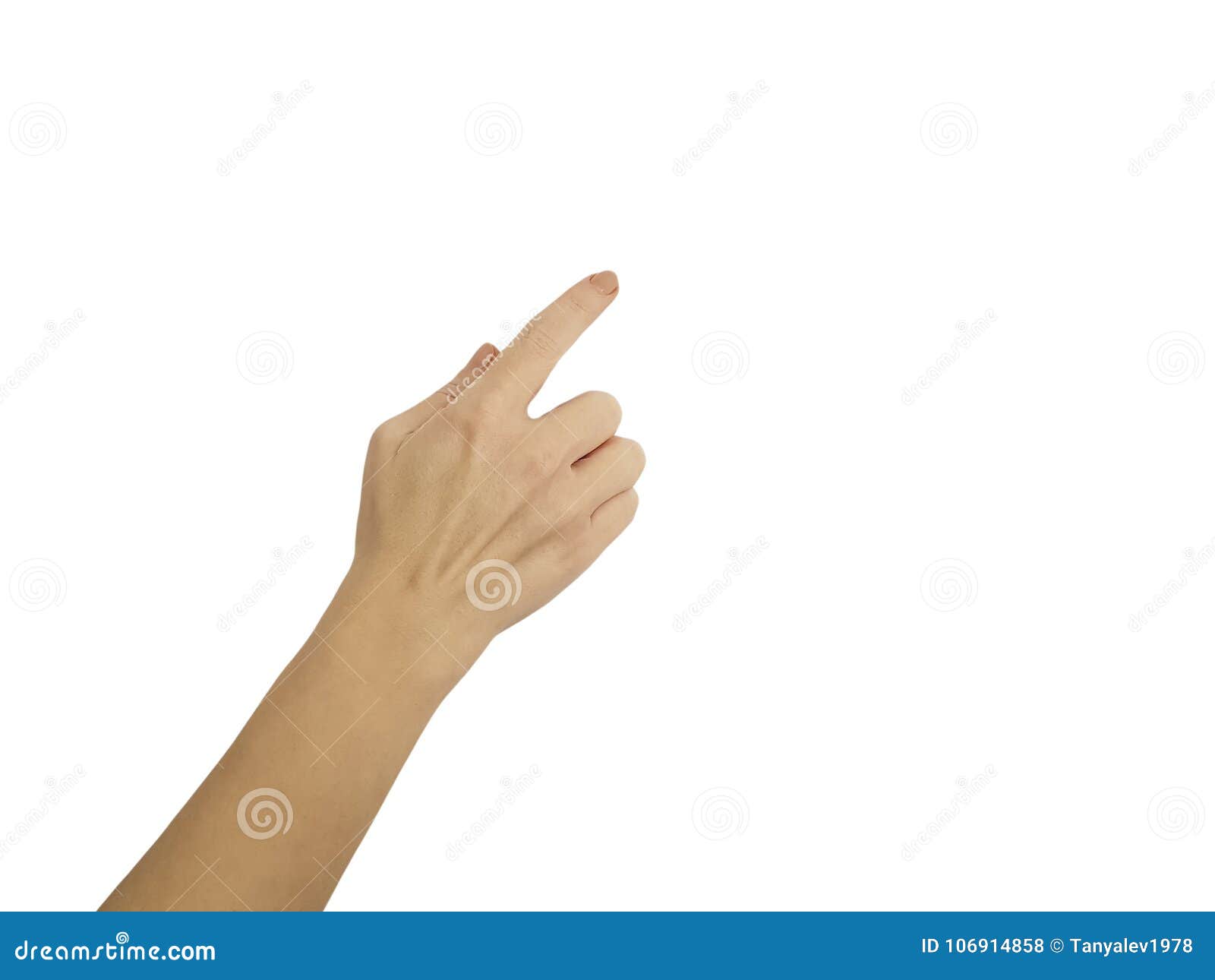 Hand Gesture Woman Isolated Touchpad Stock Photo - Image of concept ...